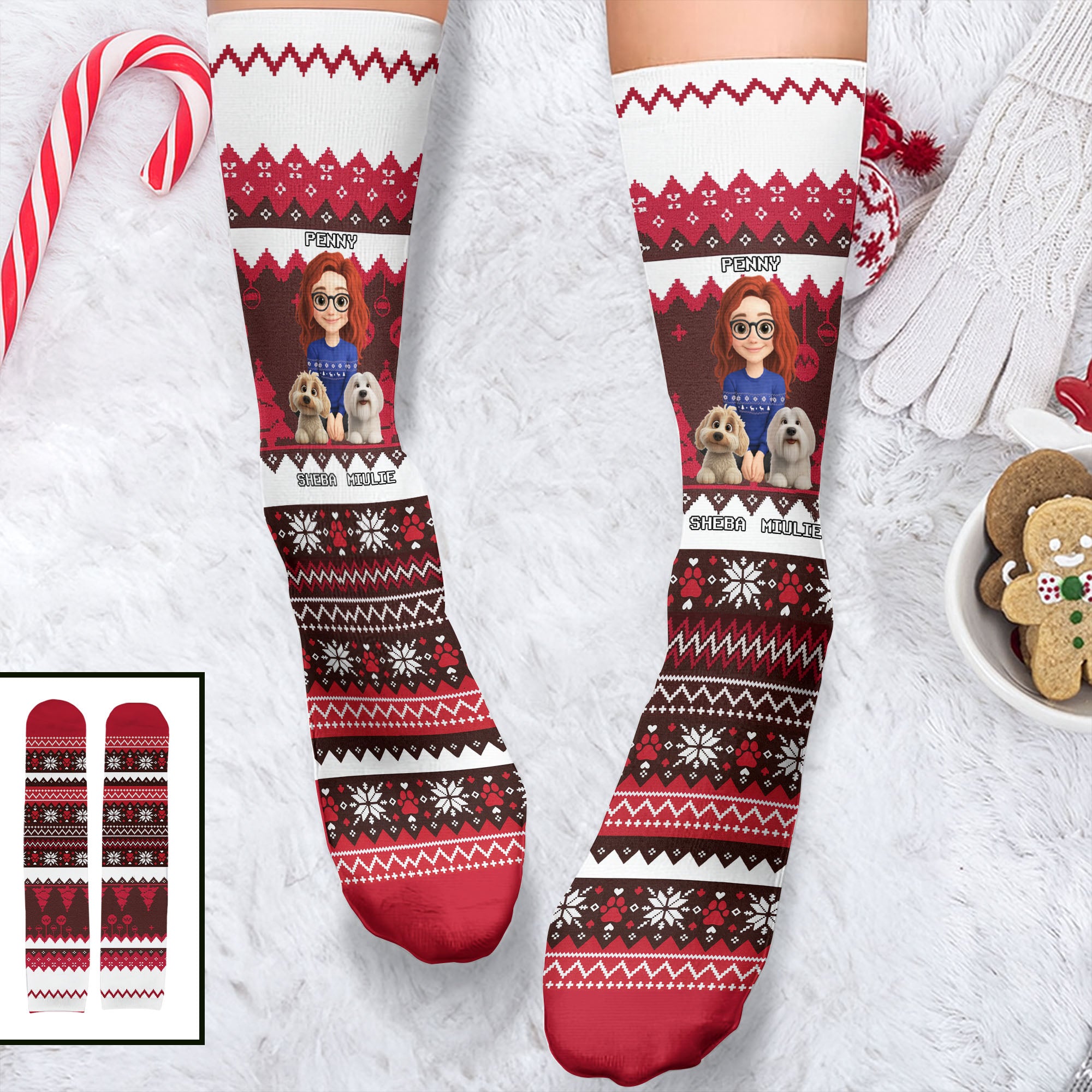 Celebrate The Festive Season, Personalized Crew Socks, Gift For Family ...