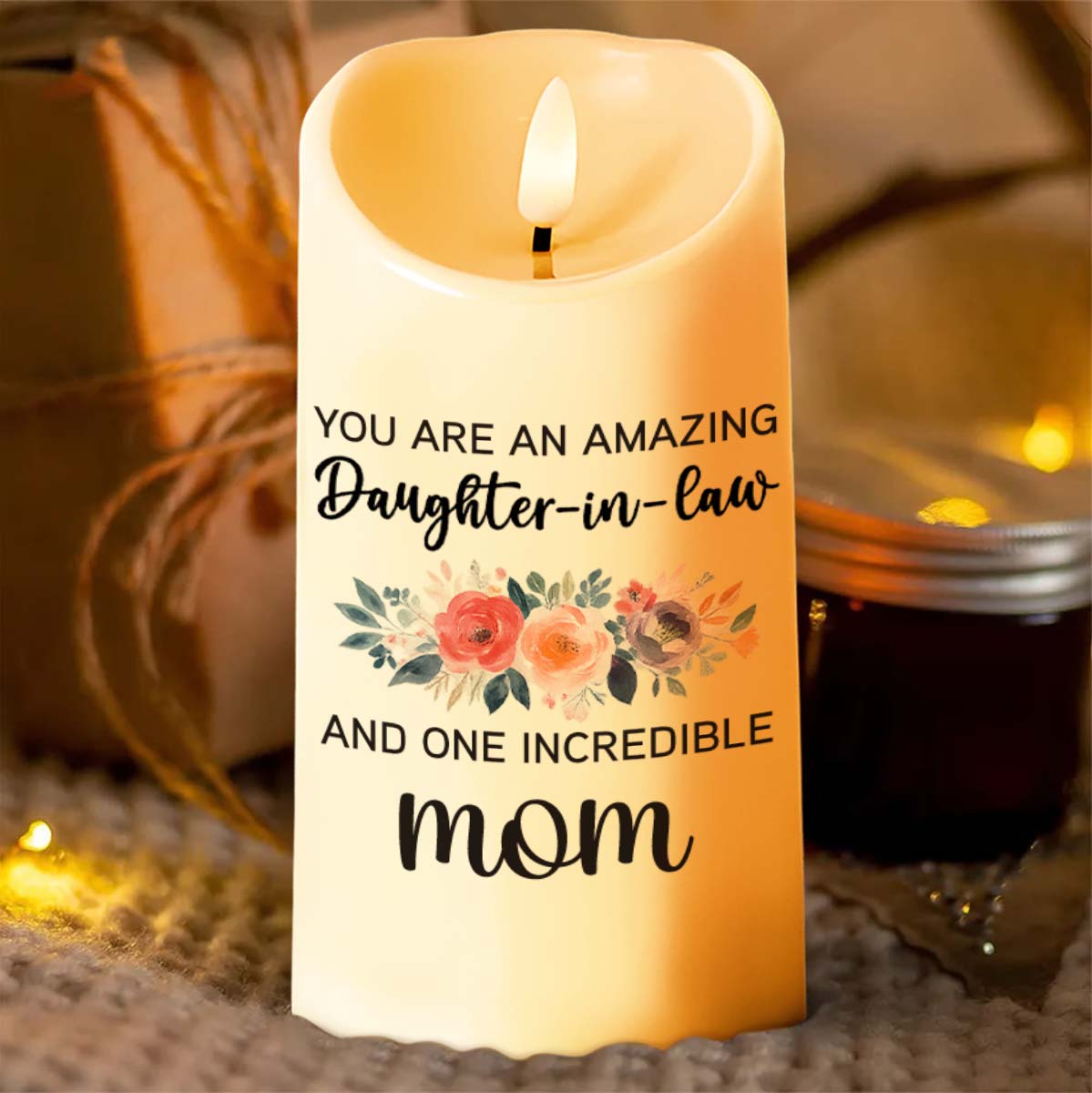 Amazing Daughter-In-Law, Incredible Mom, LED Candle, Gift For Moms and ...