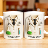 Lab Scientist, Lab Coat and Test Tubes, Personalized Custom Coffee Mug ...