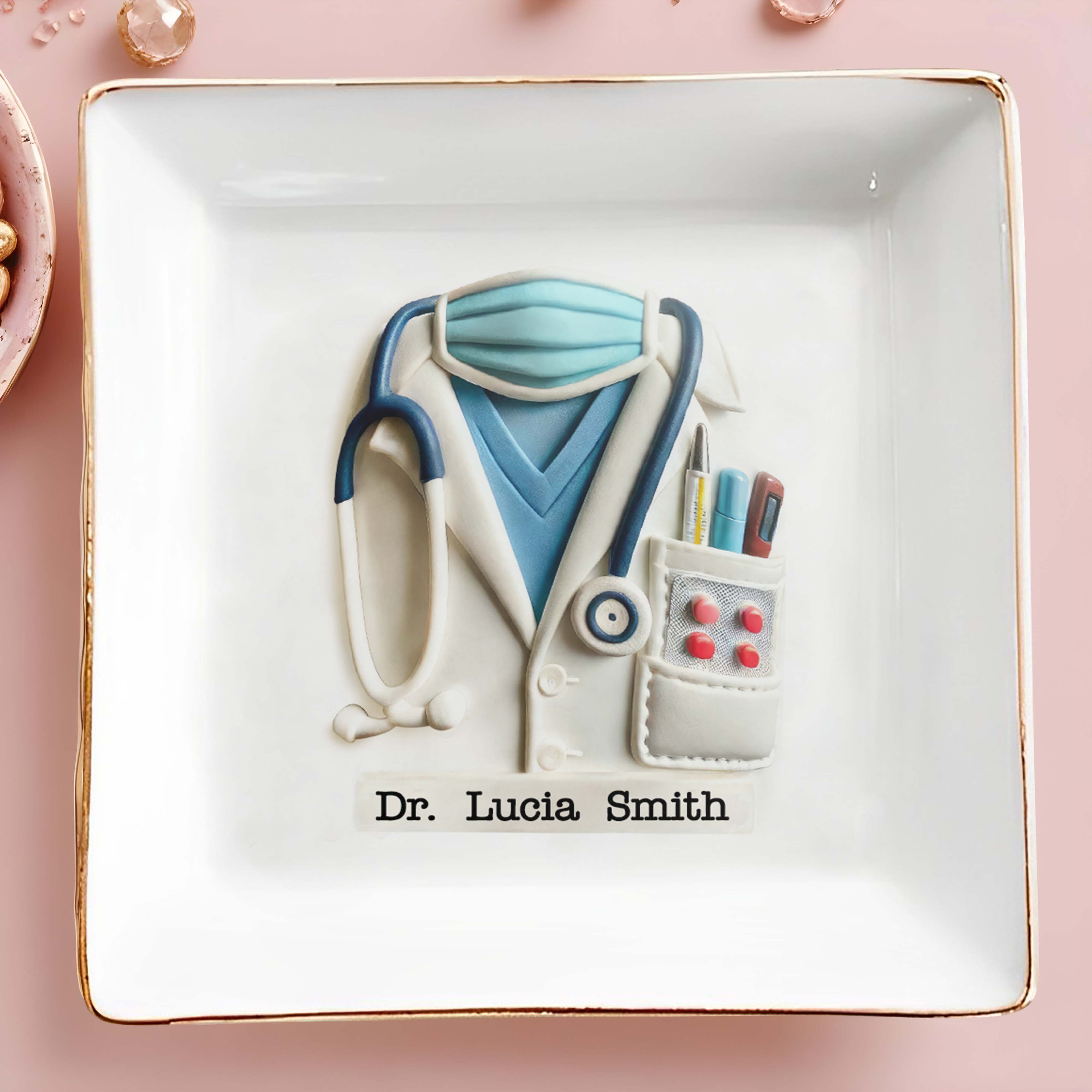 Perfect Gift For Healthcare Professionals, Square Ceramic Dish, Gift ...