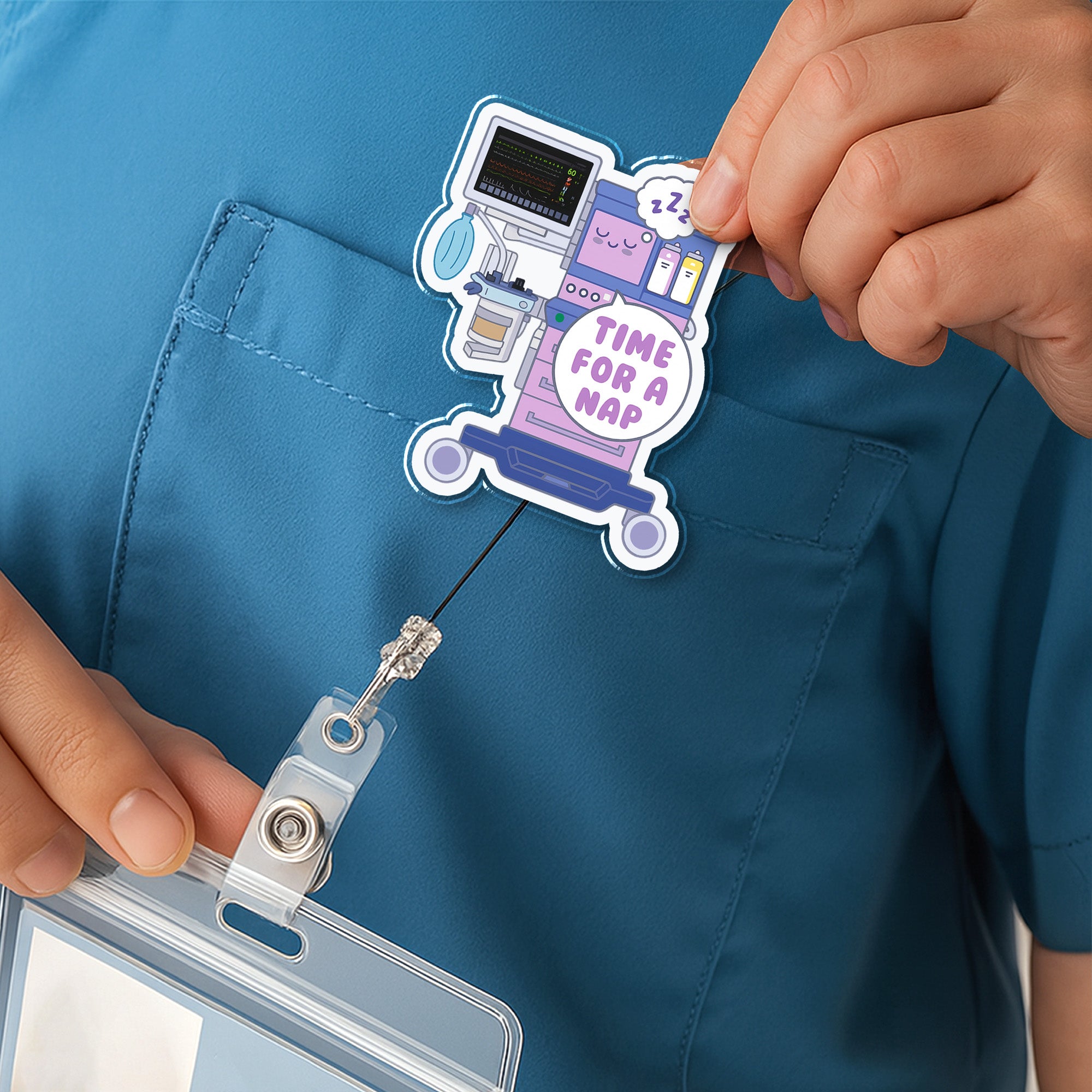 Time For A Nap Featuring Medical Instruments And Robot, Custom Acrylic ...