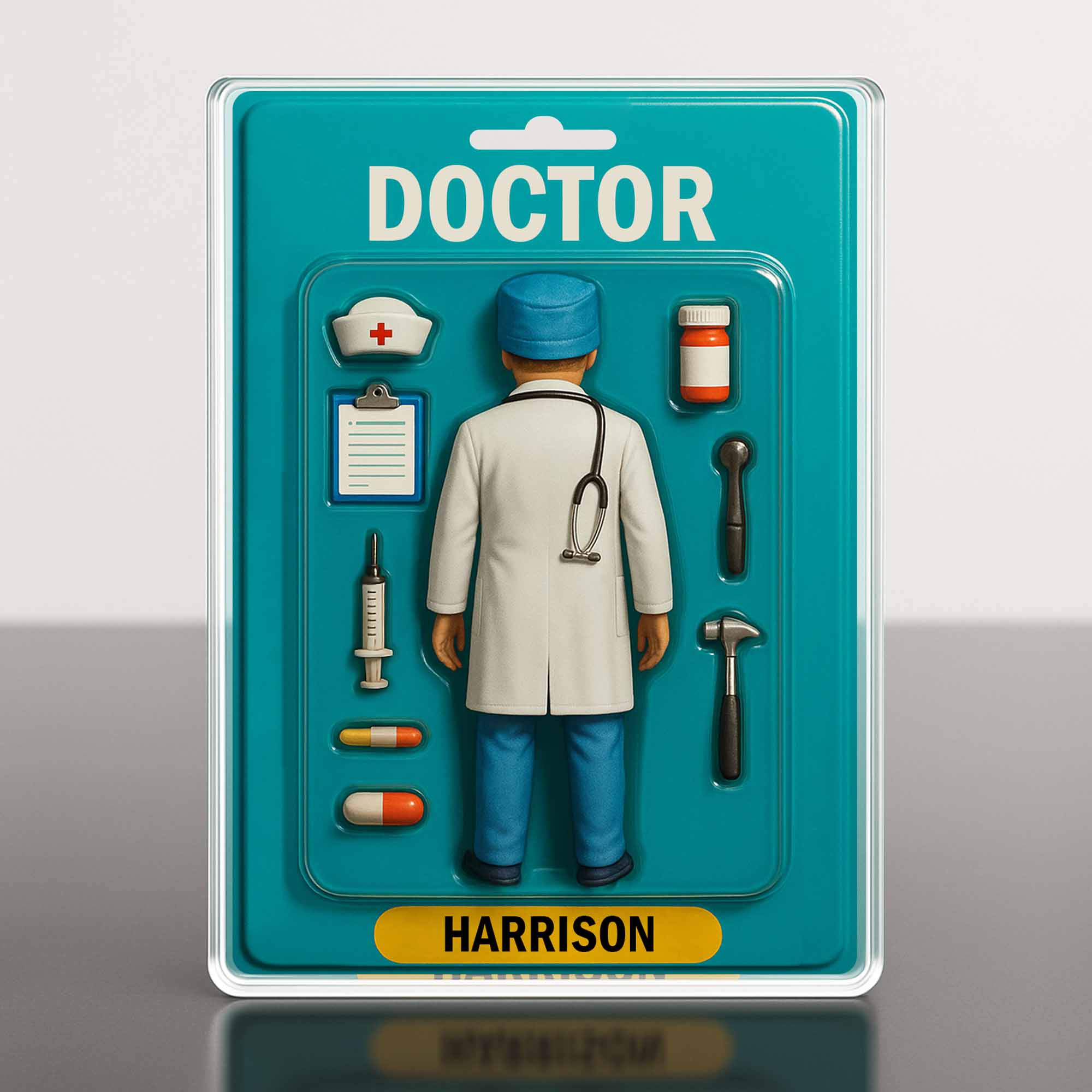 Doctor Figurine Display With Medical Tools, Personalized Custom Acrylic ...