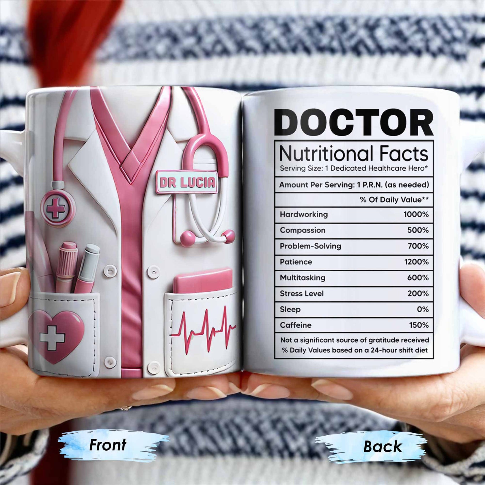 Doctor Nutritional Facts Mug, Personalized Custom Coffee Mug, Gift For ...