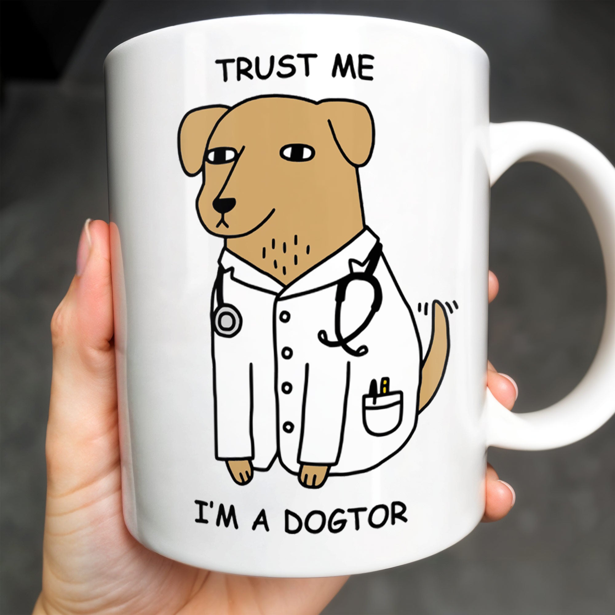 Trust Me, I'm A Dogtor, Dog With Stethoscope, Personalized Custom ...