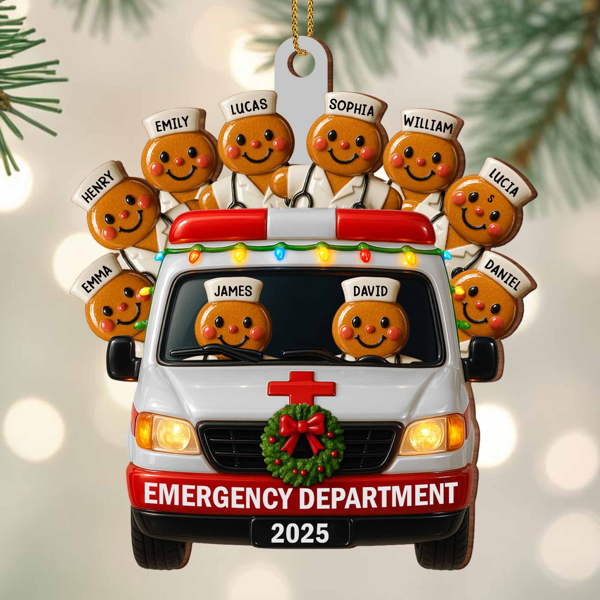 Celebrate Your Emergency Department Team Holiday Ambulance, Custom Wood ...