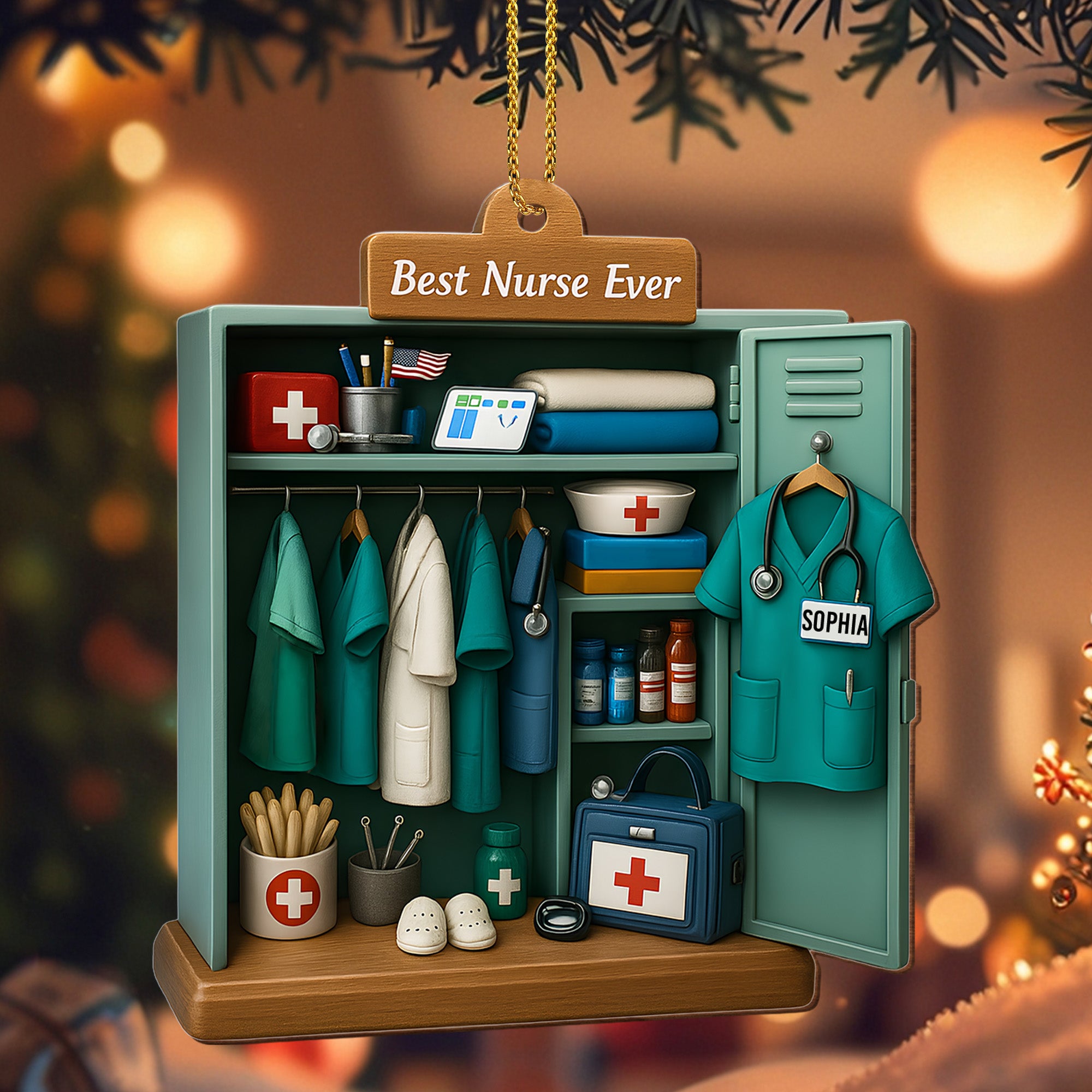 Best Nurse Ever With Nurse Uniform And Medical Equipment, Personalized ...