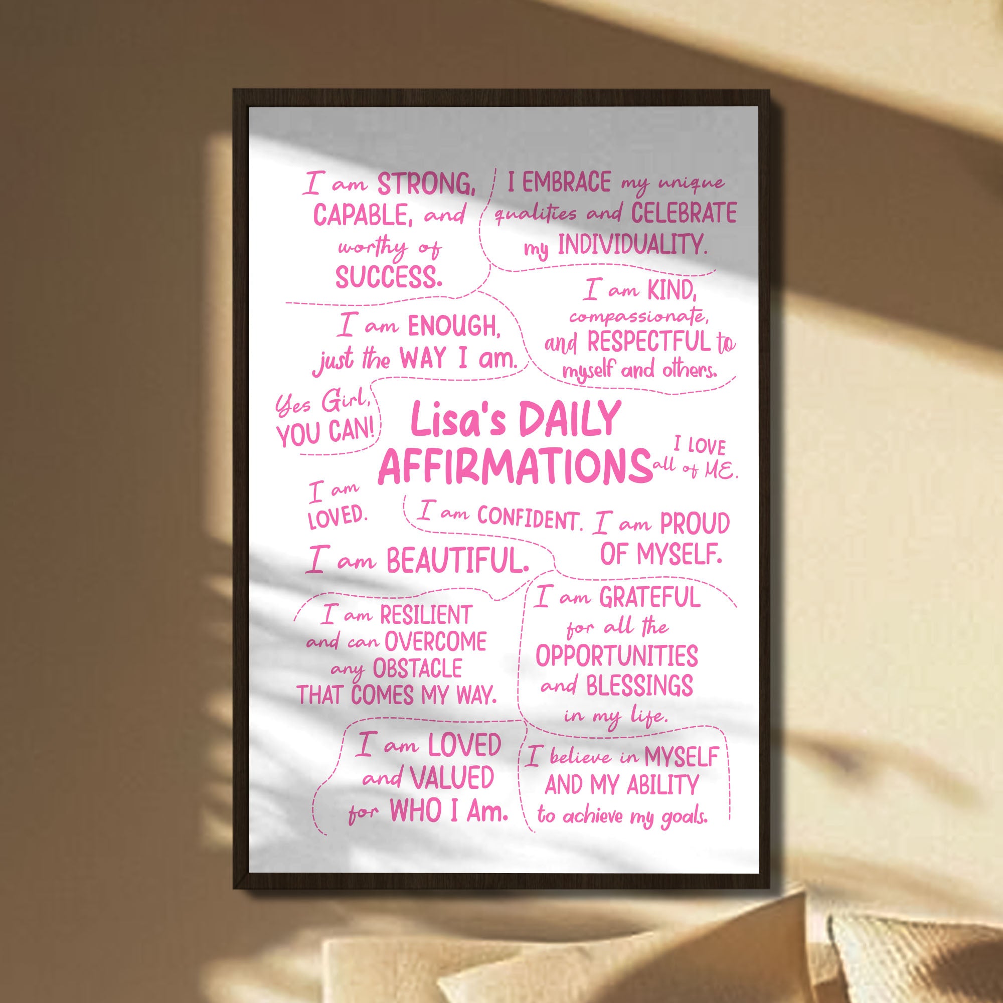 Lisa's Daily Affirmations, Embrace Individuality And Beauty, Poster ...