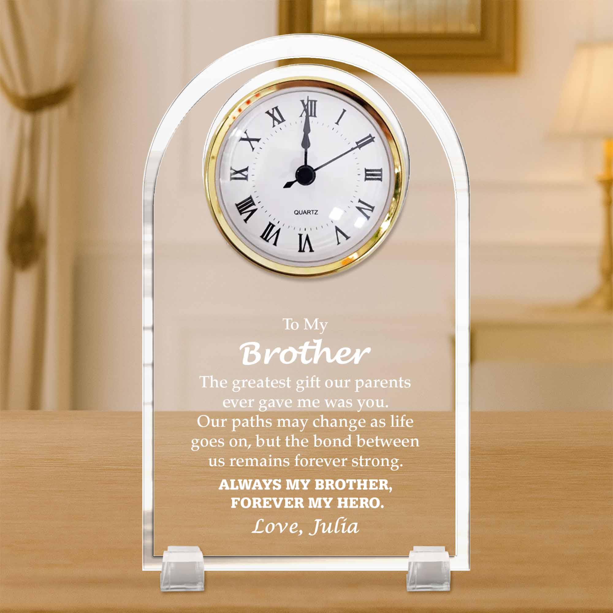 Greatest Gift Our Parents Gave Was You, Brother Clock, Personalized ...