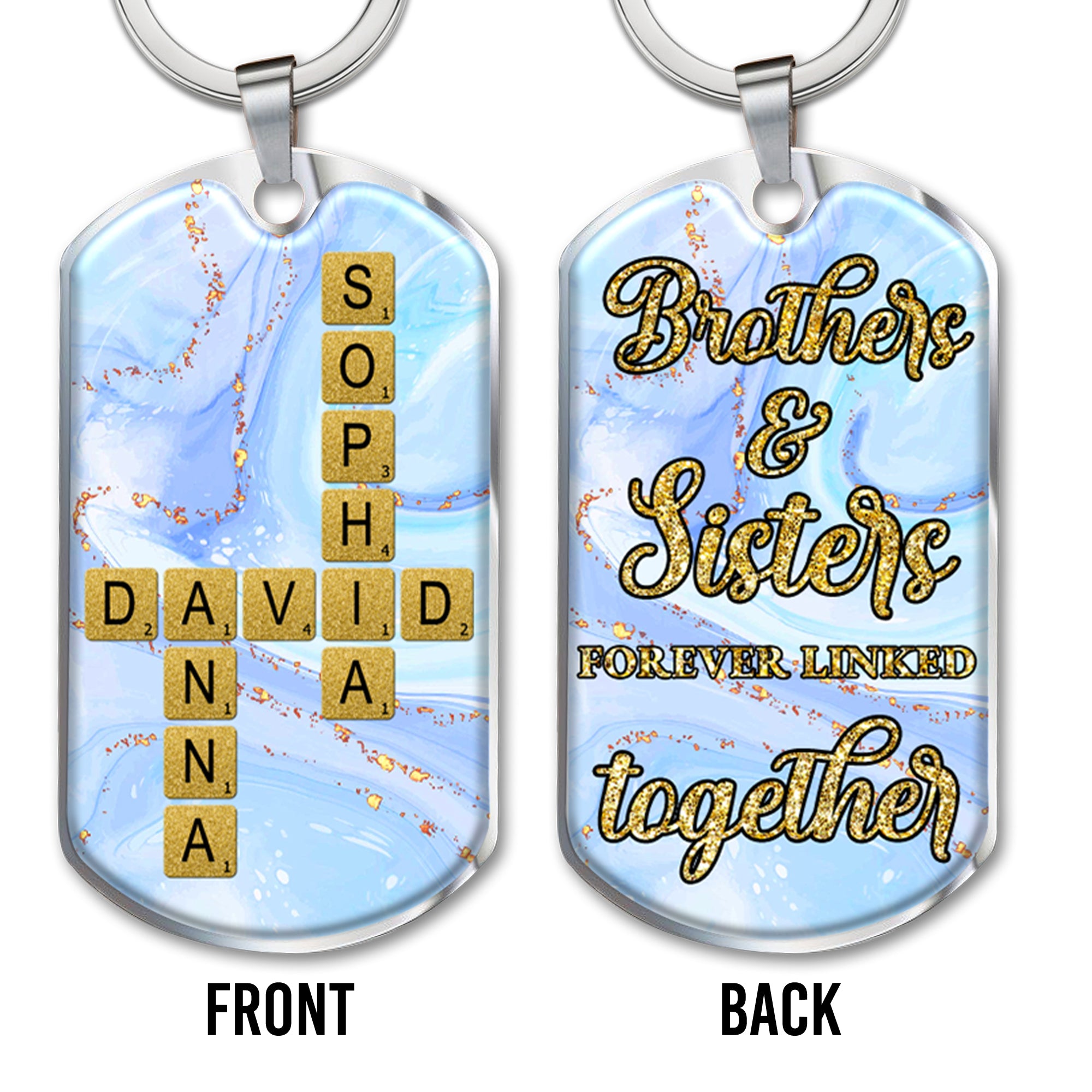 Brothers & Sisters Forever Linked - Sibling's Personalized Custom ...