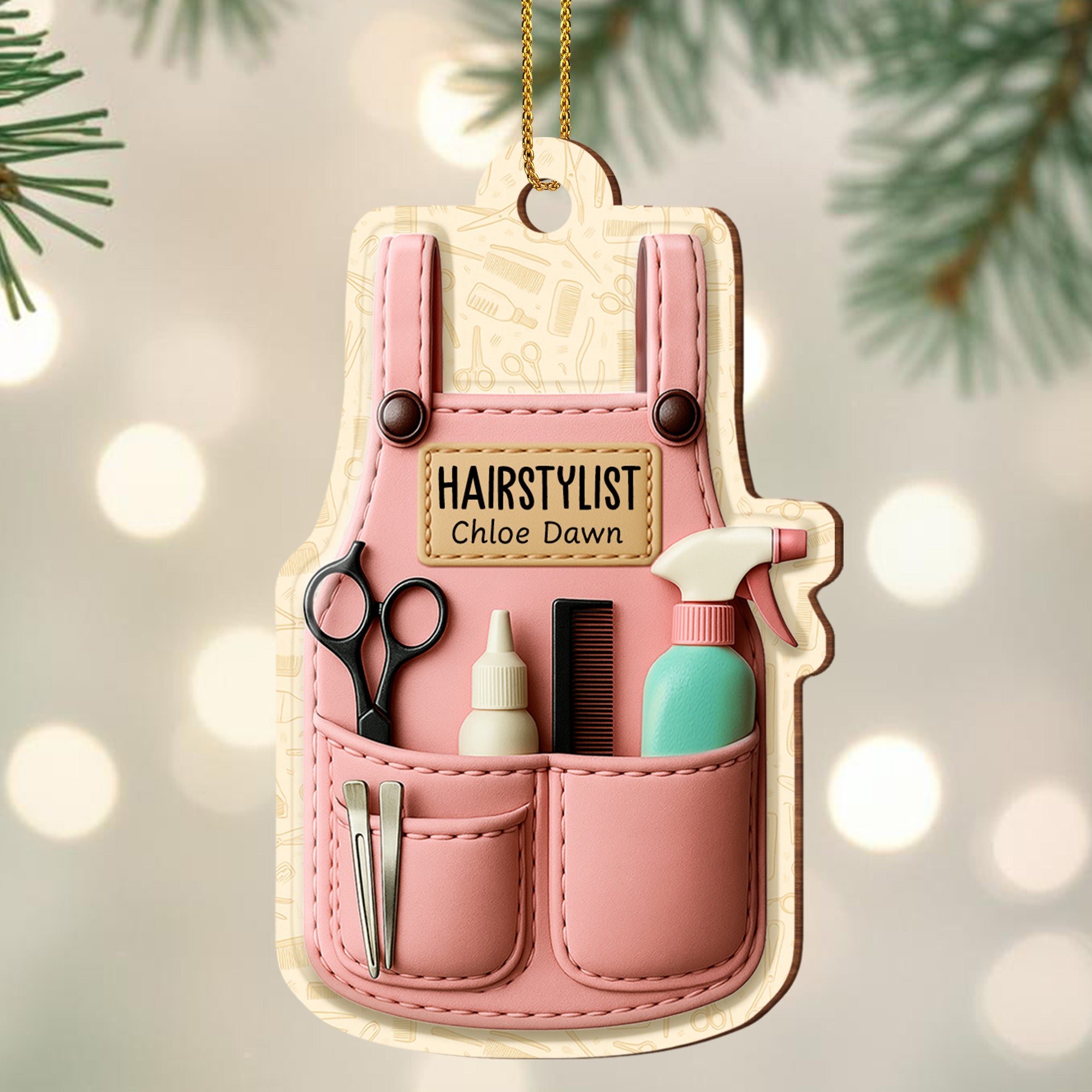 Hairstylist, Scissors, Comb, Hair Care Essentials, Custom Wood Ornament ...