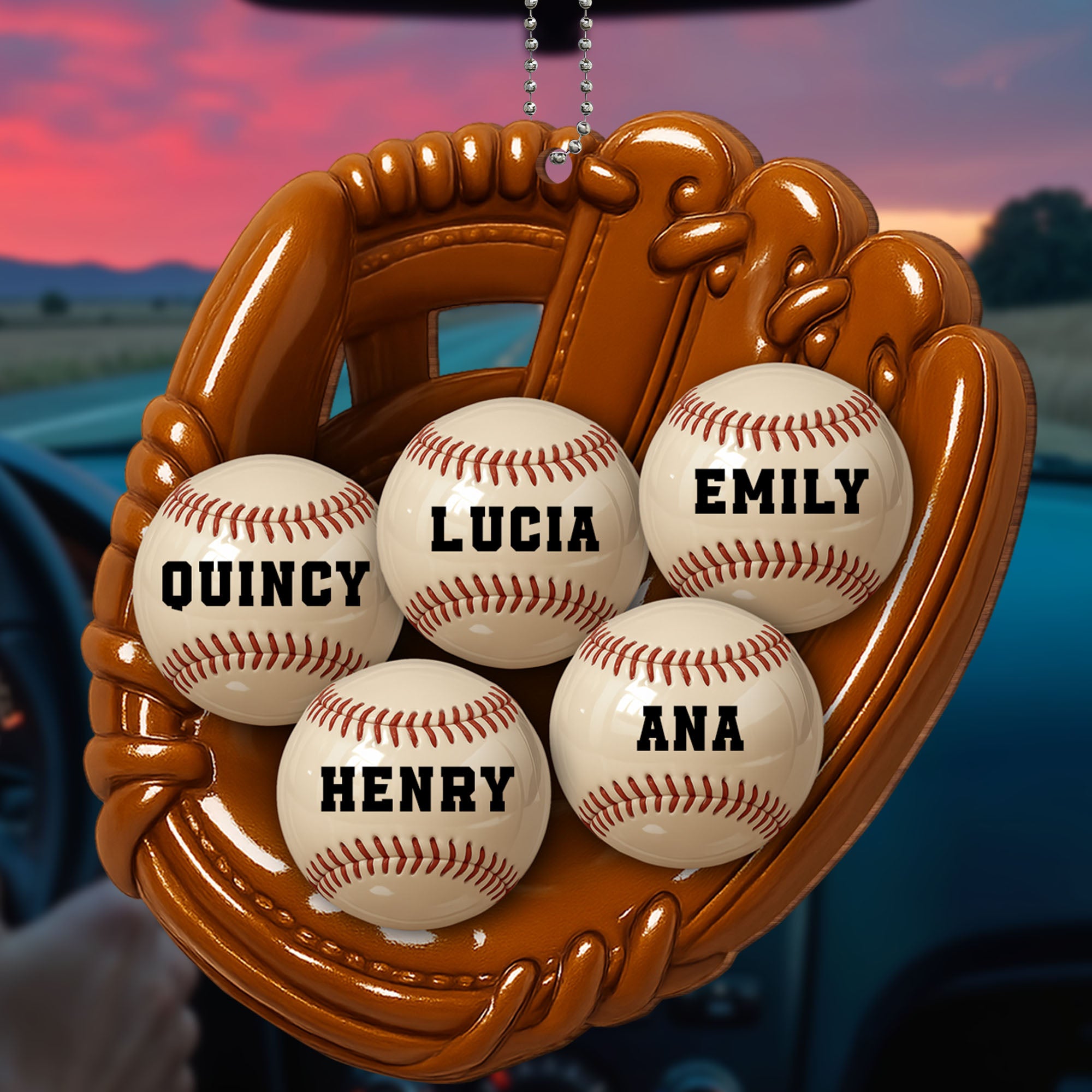Celebrate Your Team Spirit, Baseball and Glove Design, Car Hanging ...