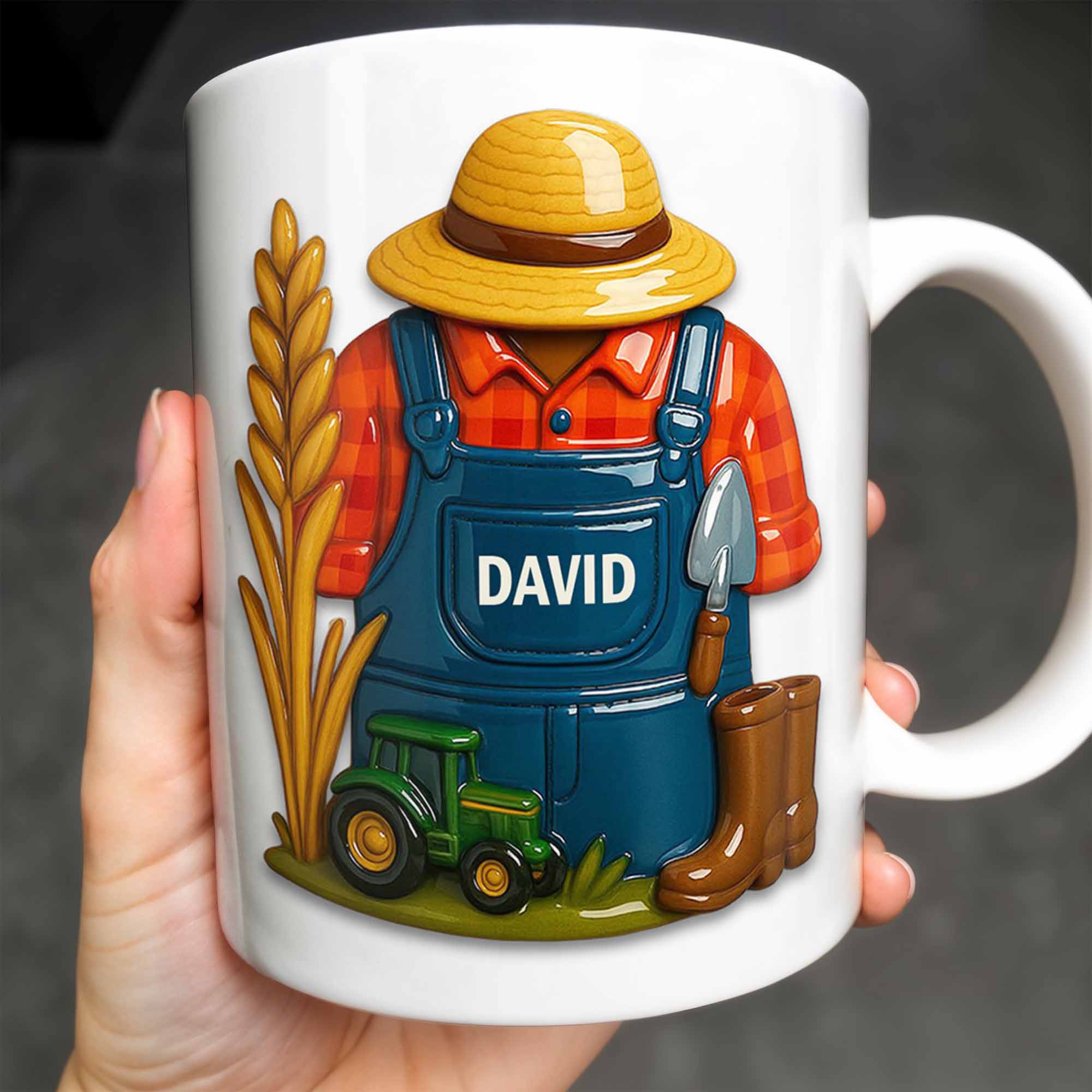 Celebrate The Hardworking Farmer With Farm Elements, Coffee Mug, Gift ...