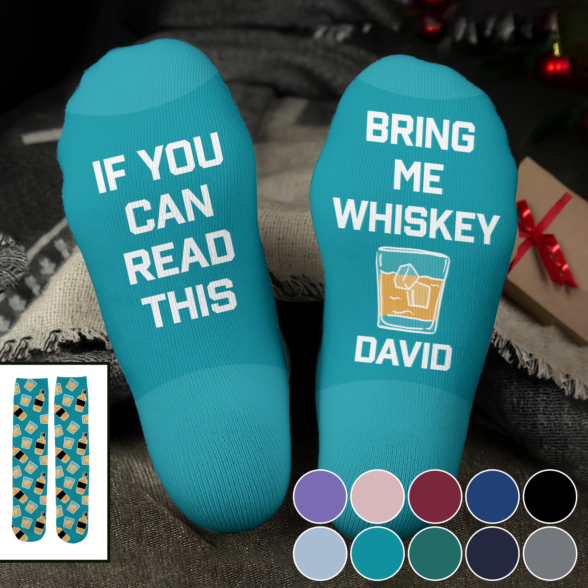 If You Can Read This Bring Me Whiskey, Personalized Crew Socks, Gift ...
