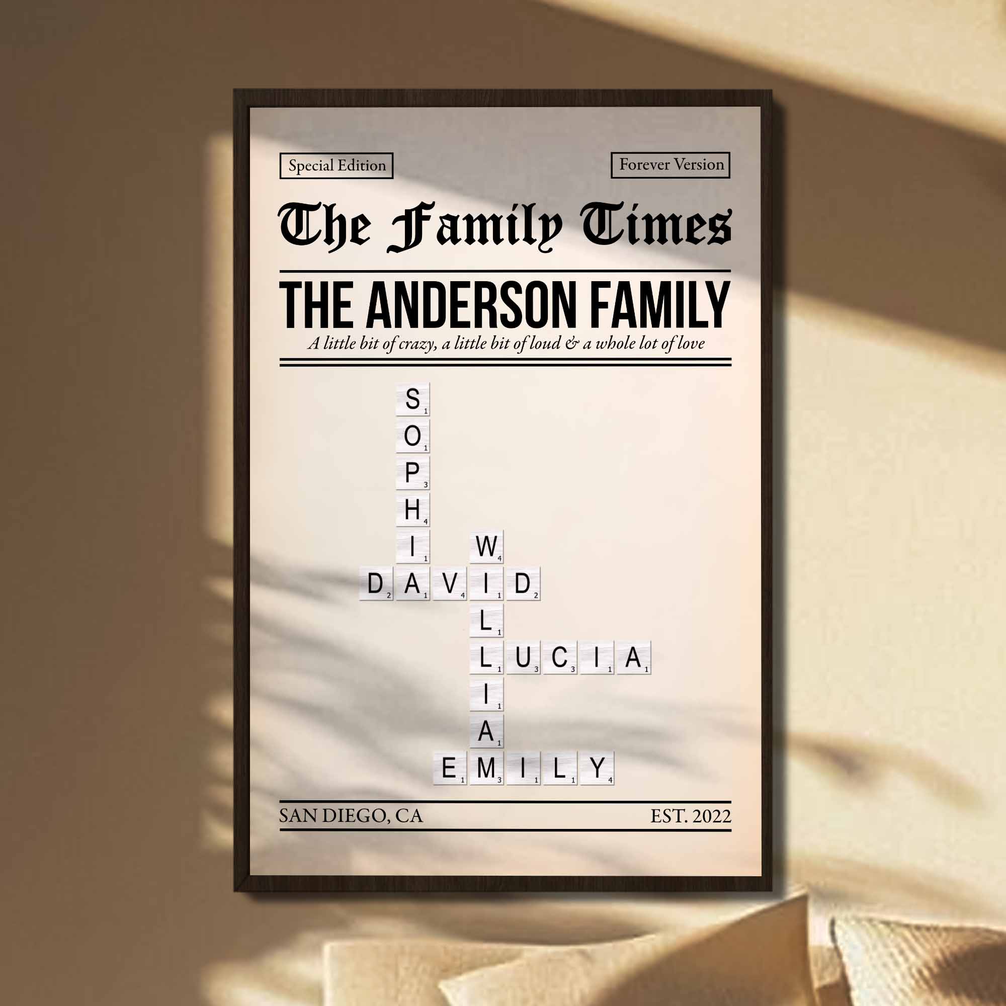 A Little Bit Of Crazy, A Whole Lot Of Love Family Poster,Personalized ...