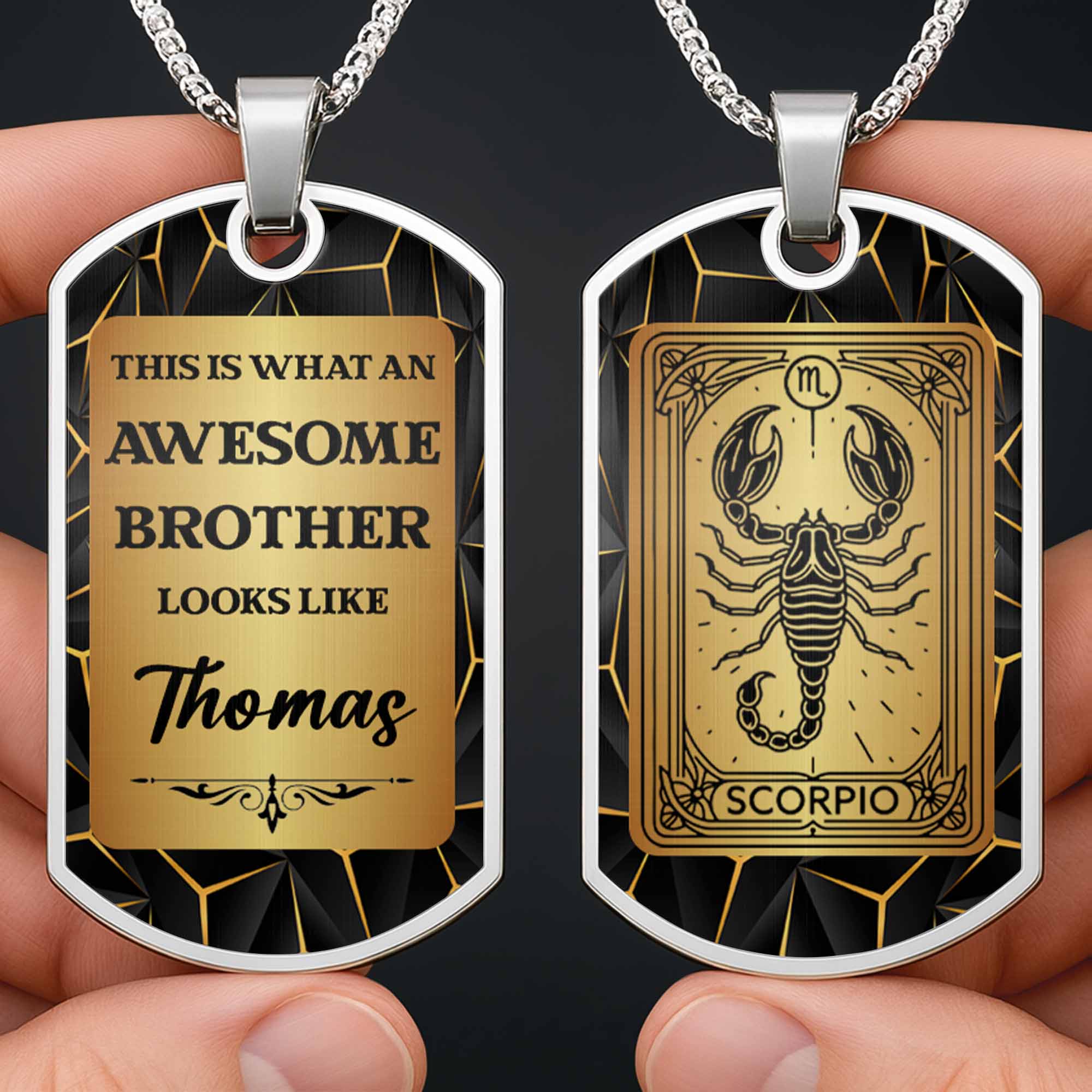 This Is What An Awesome Brother Looks Like, Scorpion Necklace, Gift For ...