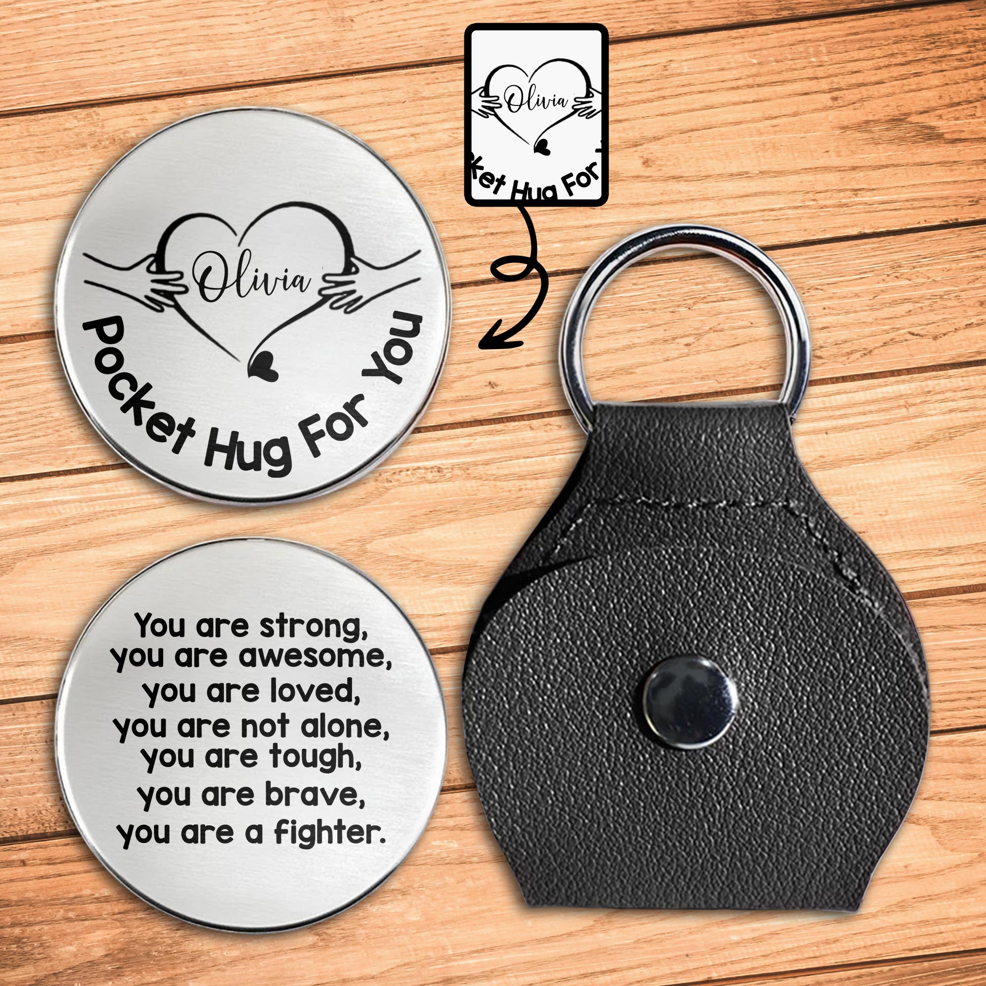 Pocket Hug For You, Heart and Hands Design, Custom Pocket Hug, Gift For ...