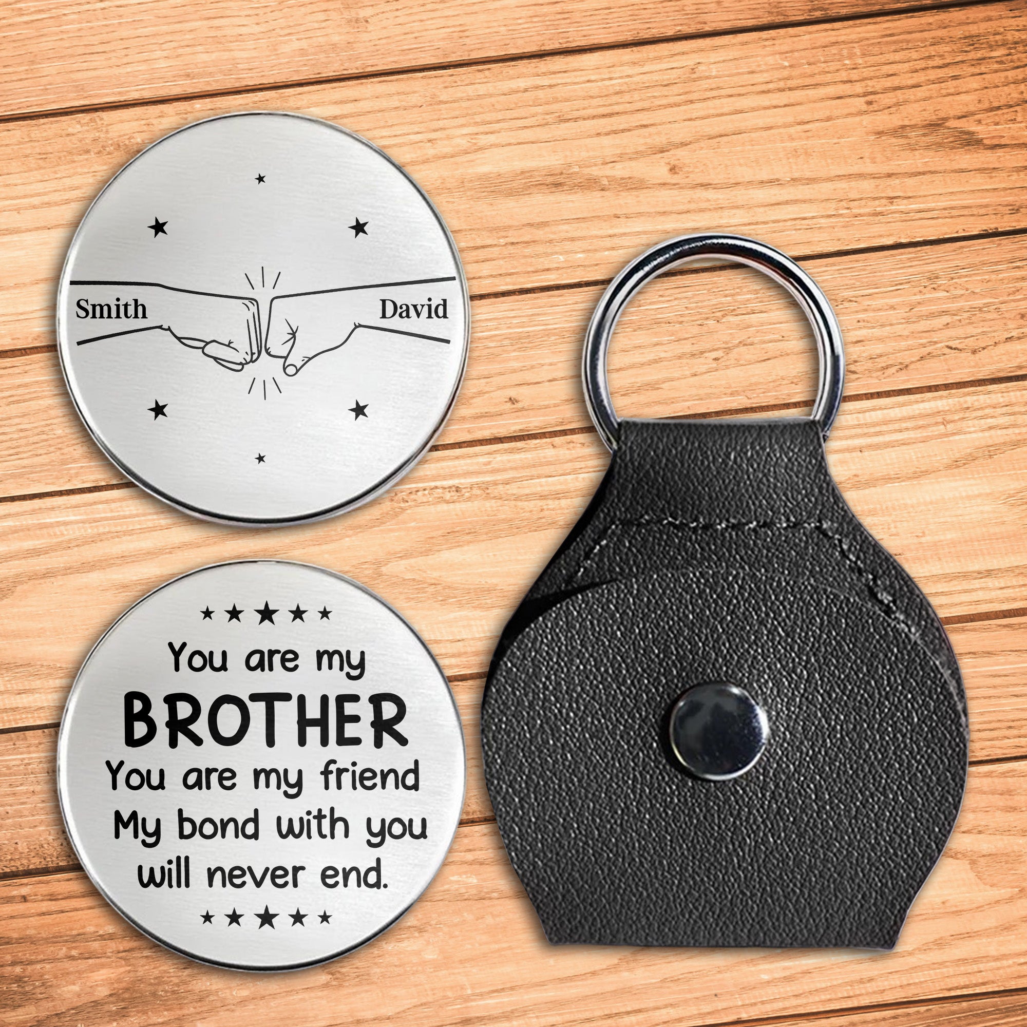 You Are My Brother Handshake And Stars,Custom Pocket Hug,Gift For ...
