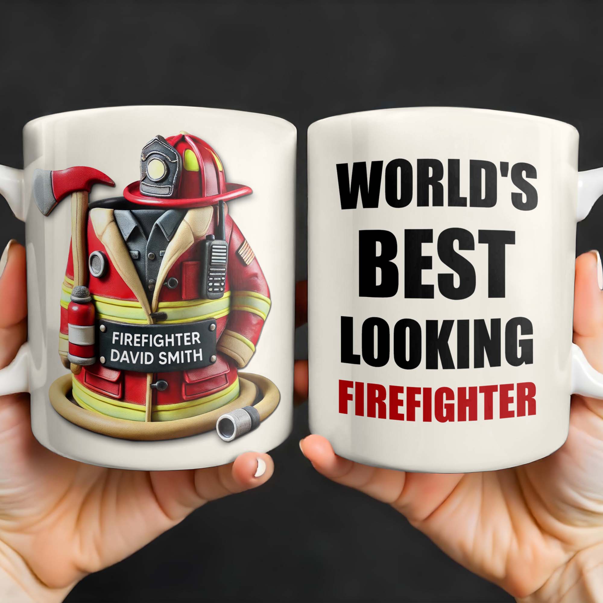 World's Best Looking Firefighter, Personalized Custom Coffee Mug, Gift ...