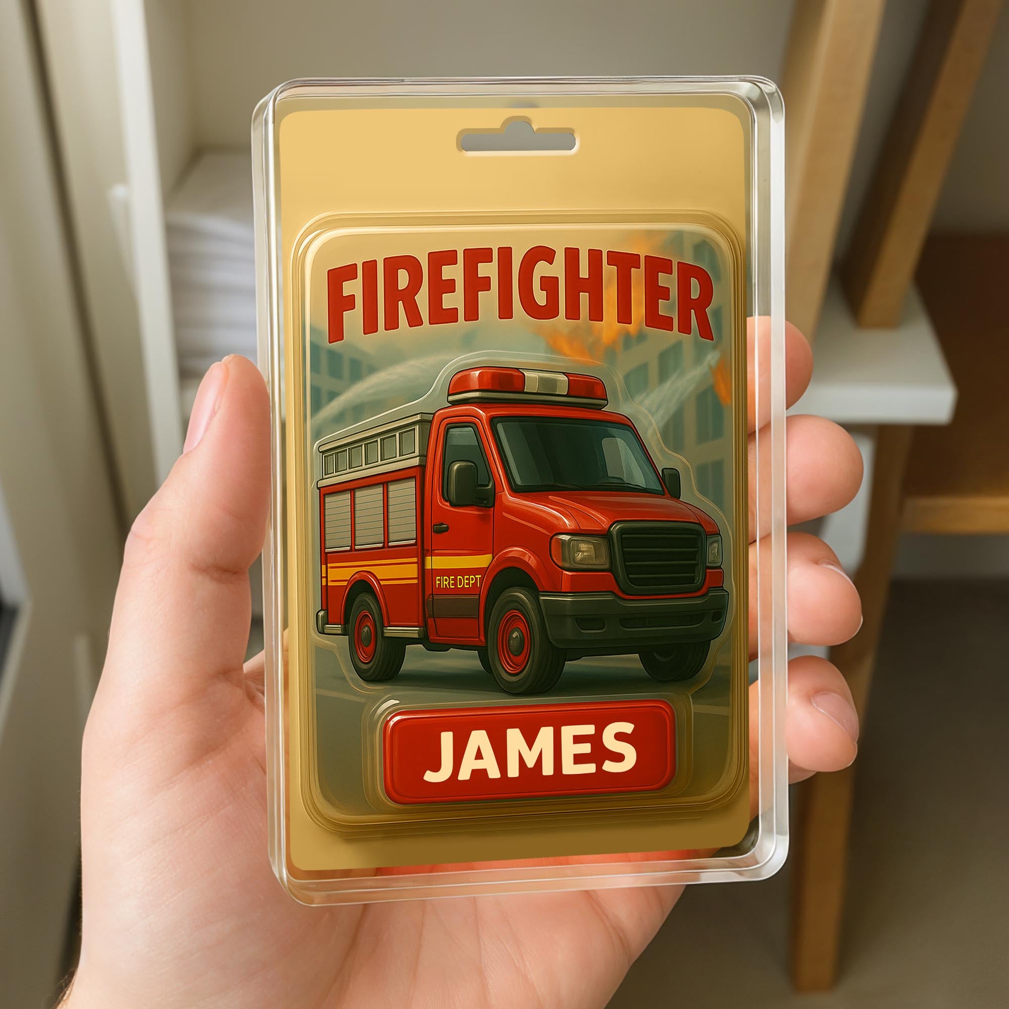 Fire Fighter, Fire Truck Design, Personalized Custom Acrylic Plaque ...