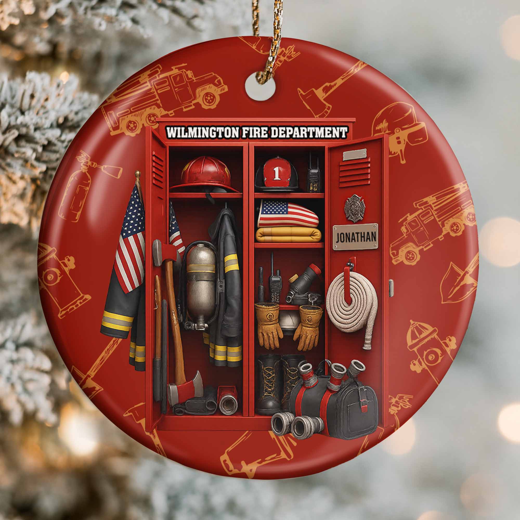 Honor Our Brave Firefighters, Custom Firefighter Ornament, Gift For ...
