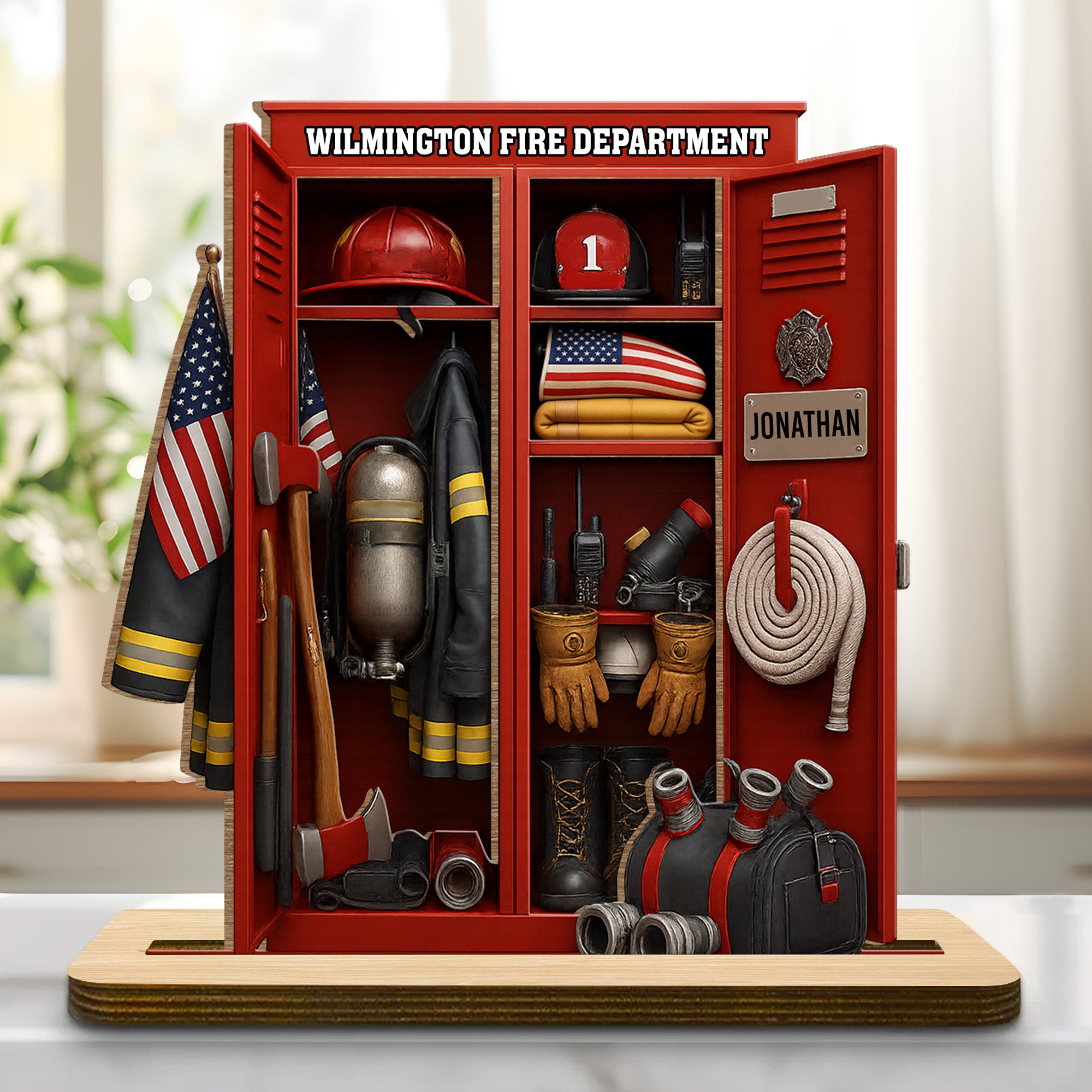 Wilmington Fire Department Tribute, Personalized Wood Plaque, Gift For ...