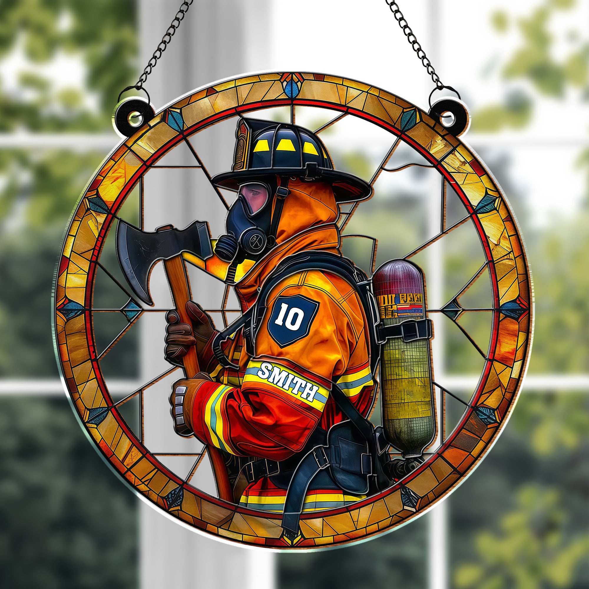 Honor Brave Firefighters Tribute To Courage, Custom Suncatcher, Gift ...