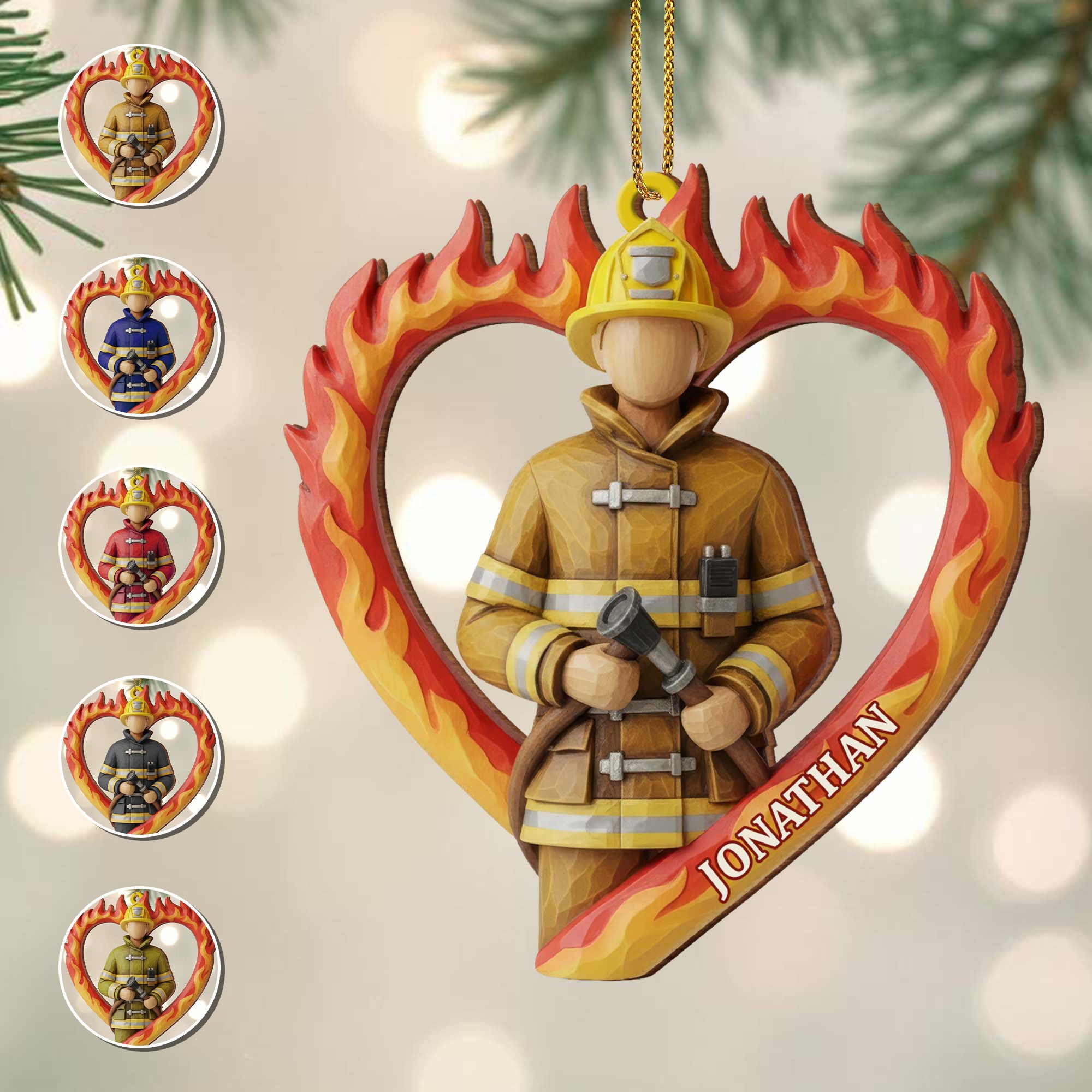 Celebrate Our Brave Firefighters With This Heartfelt Ornament, Custom ...