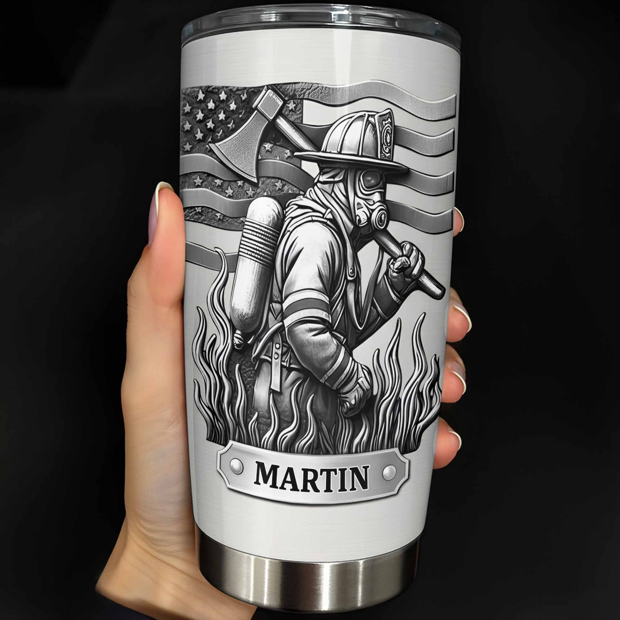 Honor Your Personal Hero, Firefighter American Flag Tumbler, Gift For ...