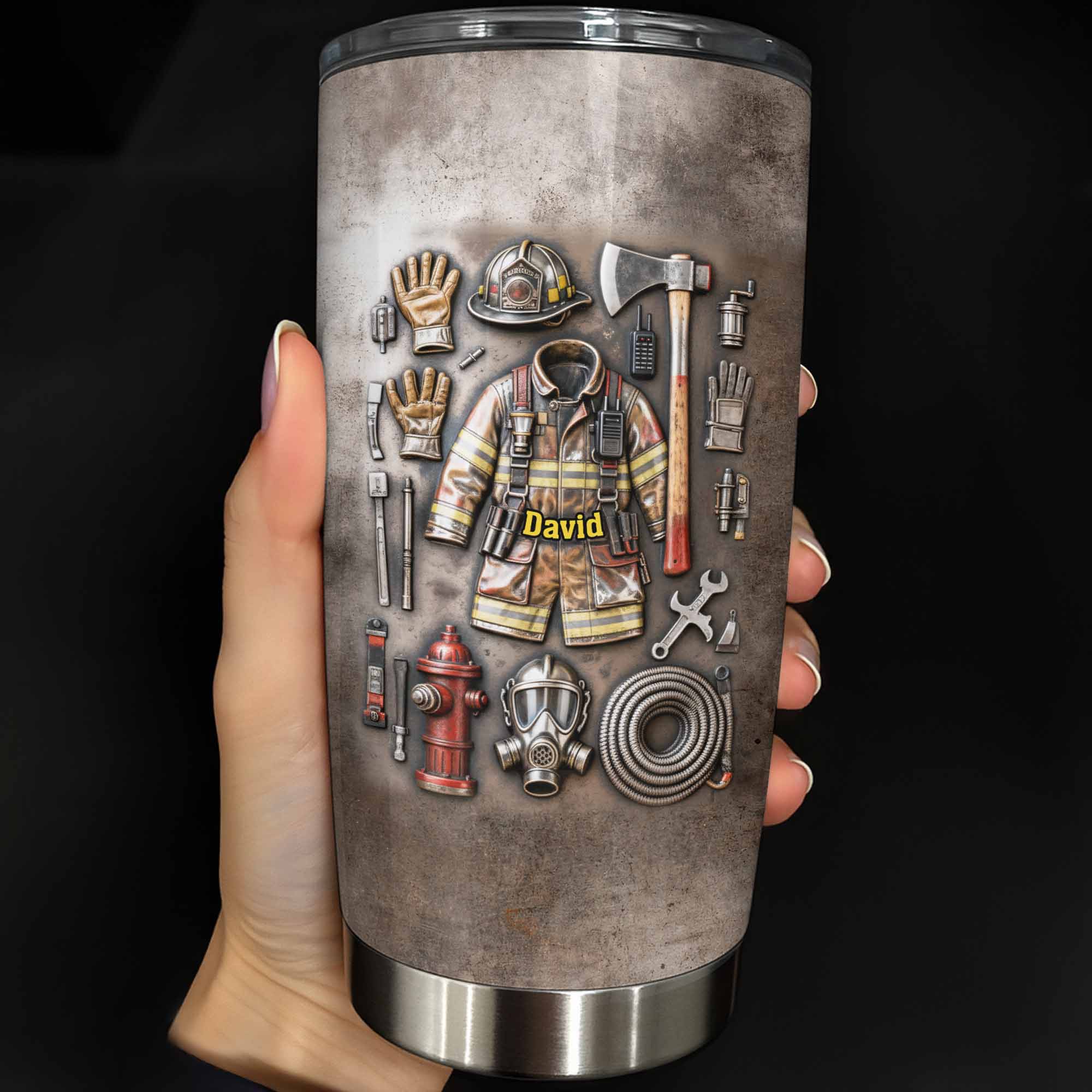 To My Hero, Thank You, Firefighter Gear Design,Custom Stainless Steel ...