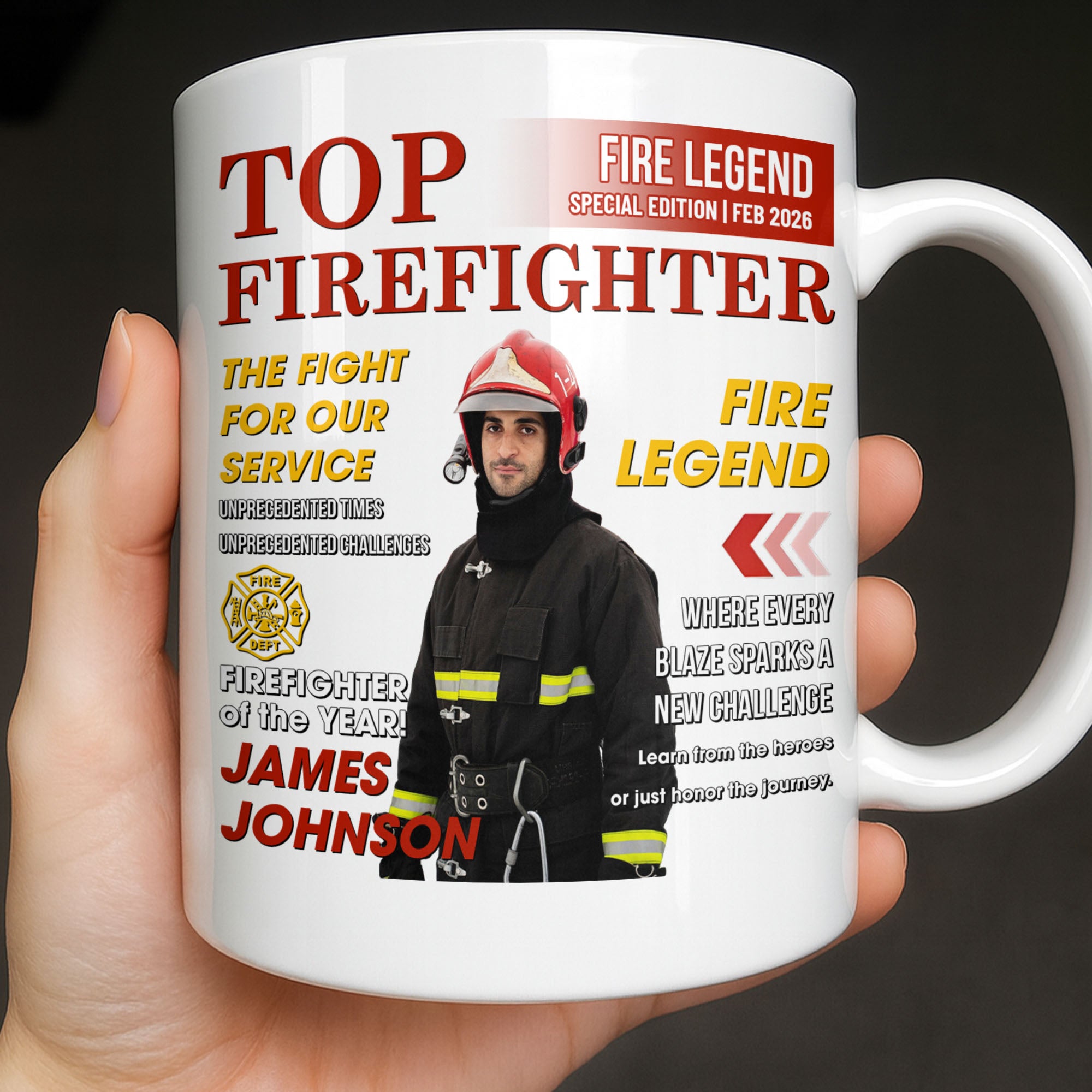 Top Firefighter, The Fight For Our Service Fire Legend, Coffee Mug ...