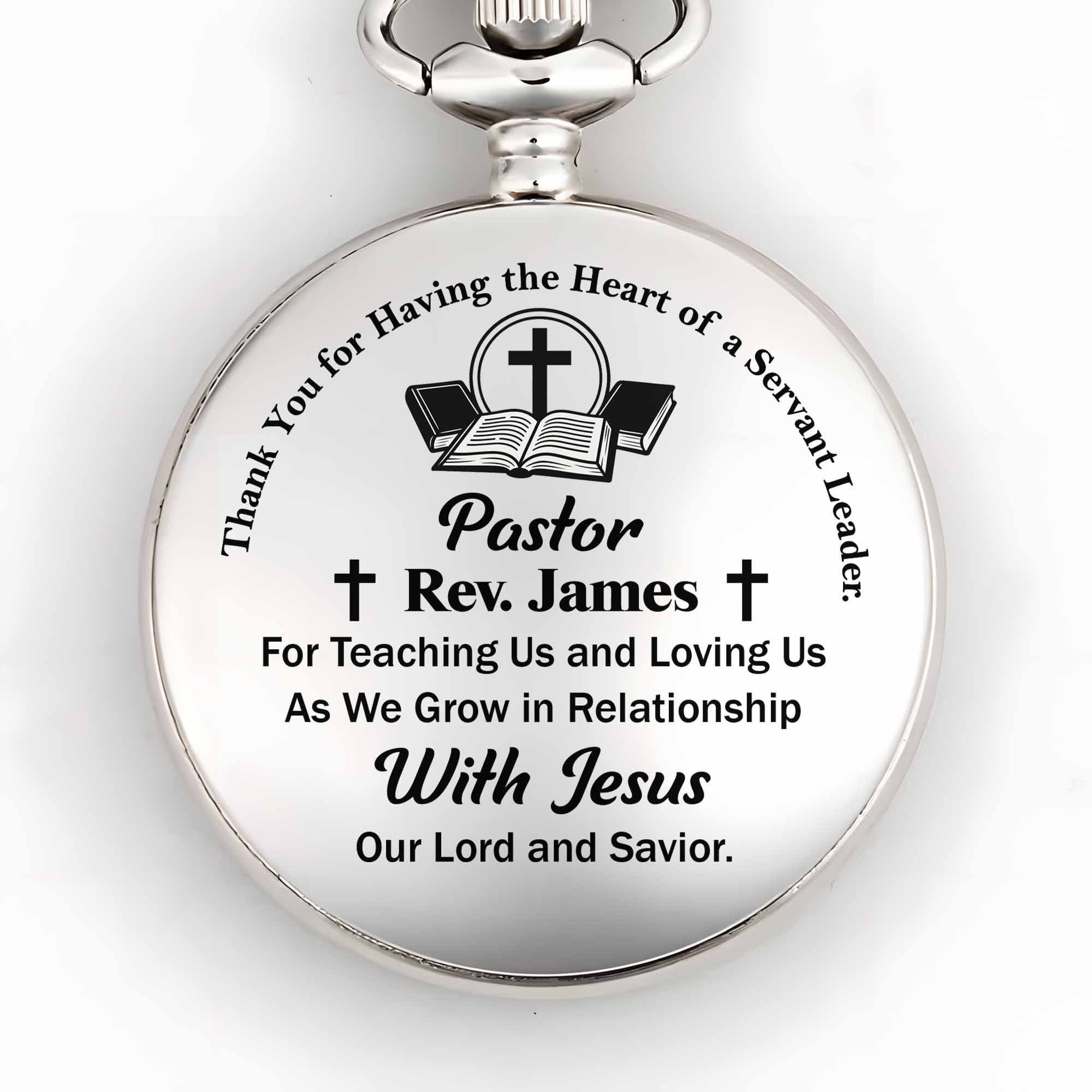 Thank You For Having The Heart Of A Servant Leader, Silver Plated ...