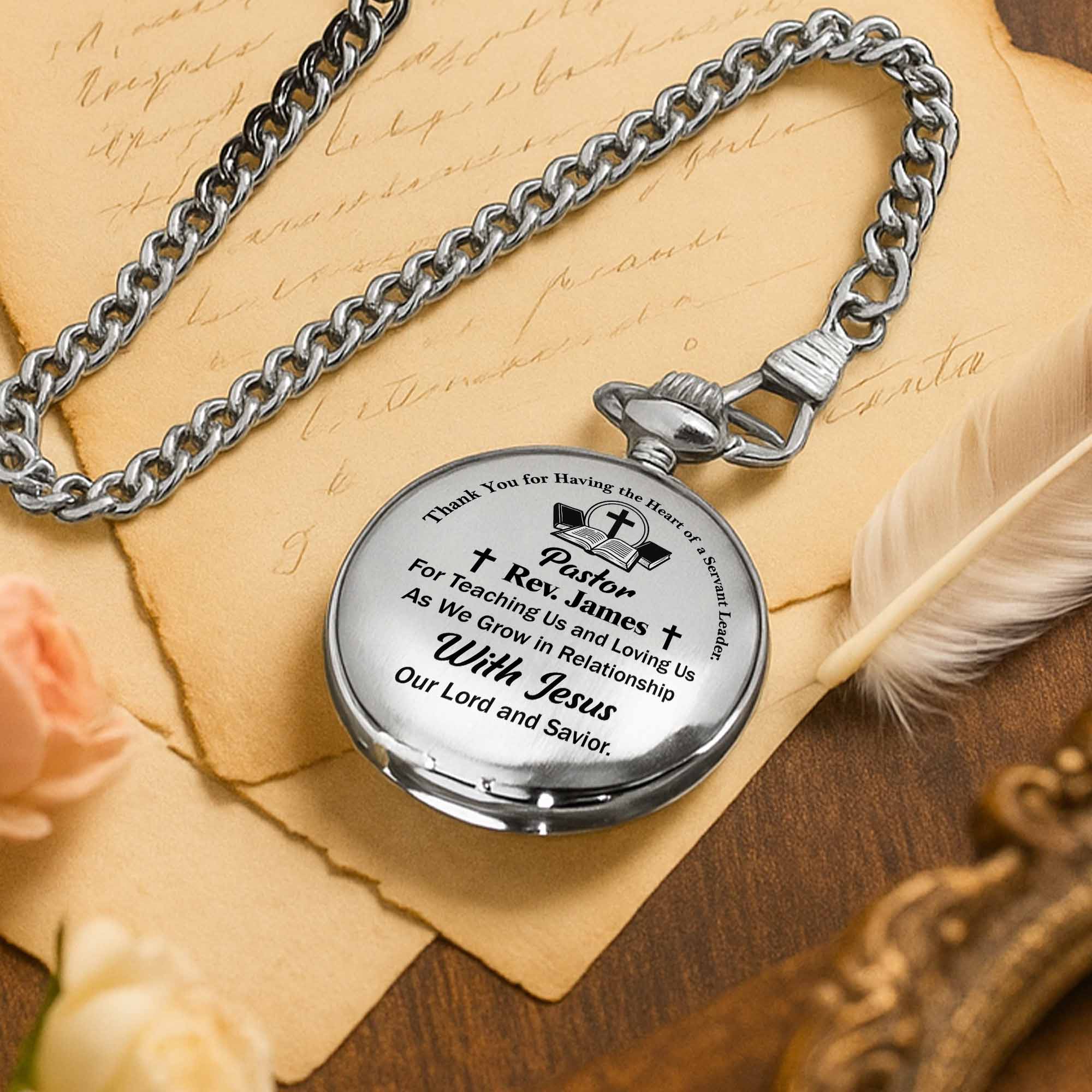 Thank You For Having The Heart Of A Servant Leader, Silver Plated ...