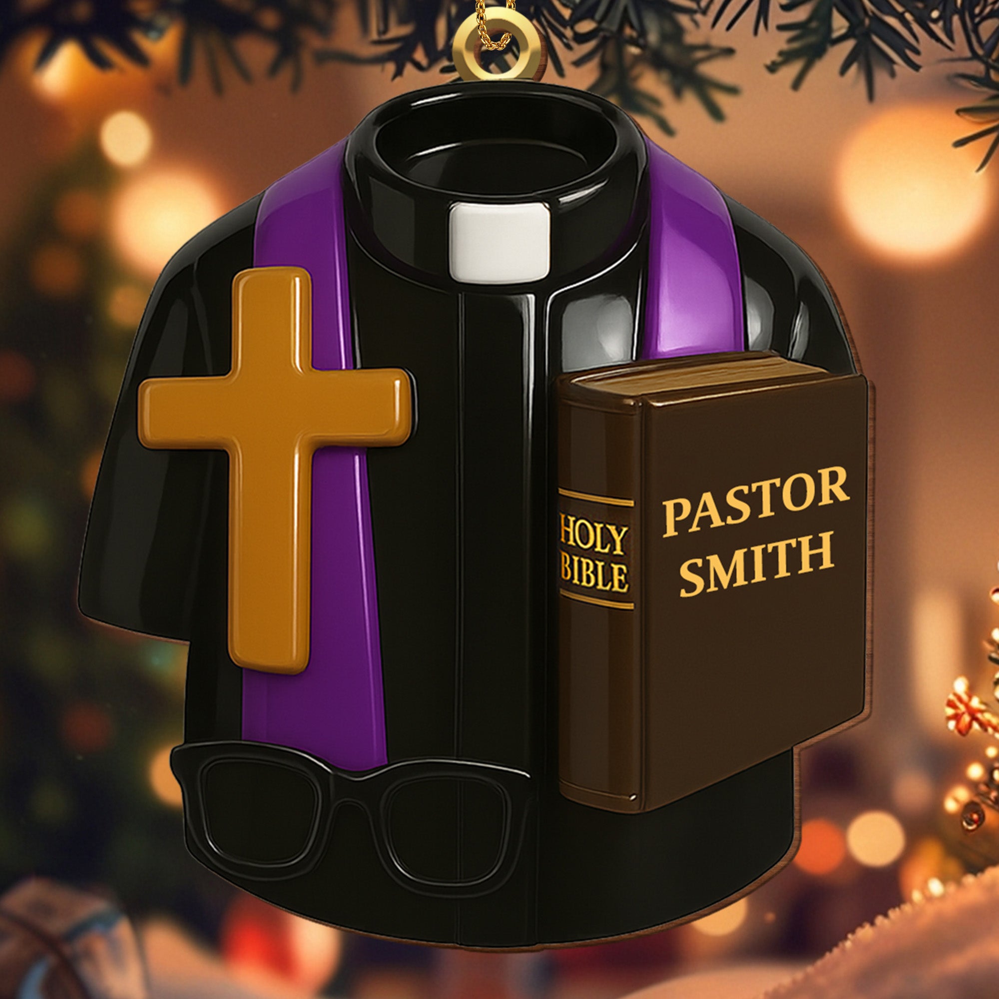 Personalize With Your Pastor's Name, Cross And Bible, Custom Wood ...