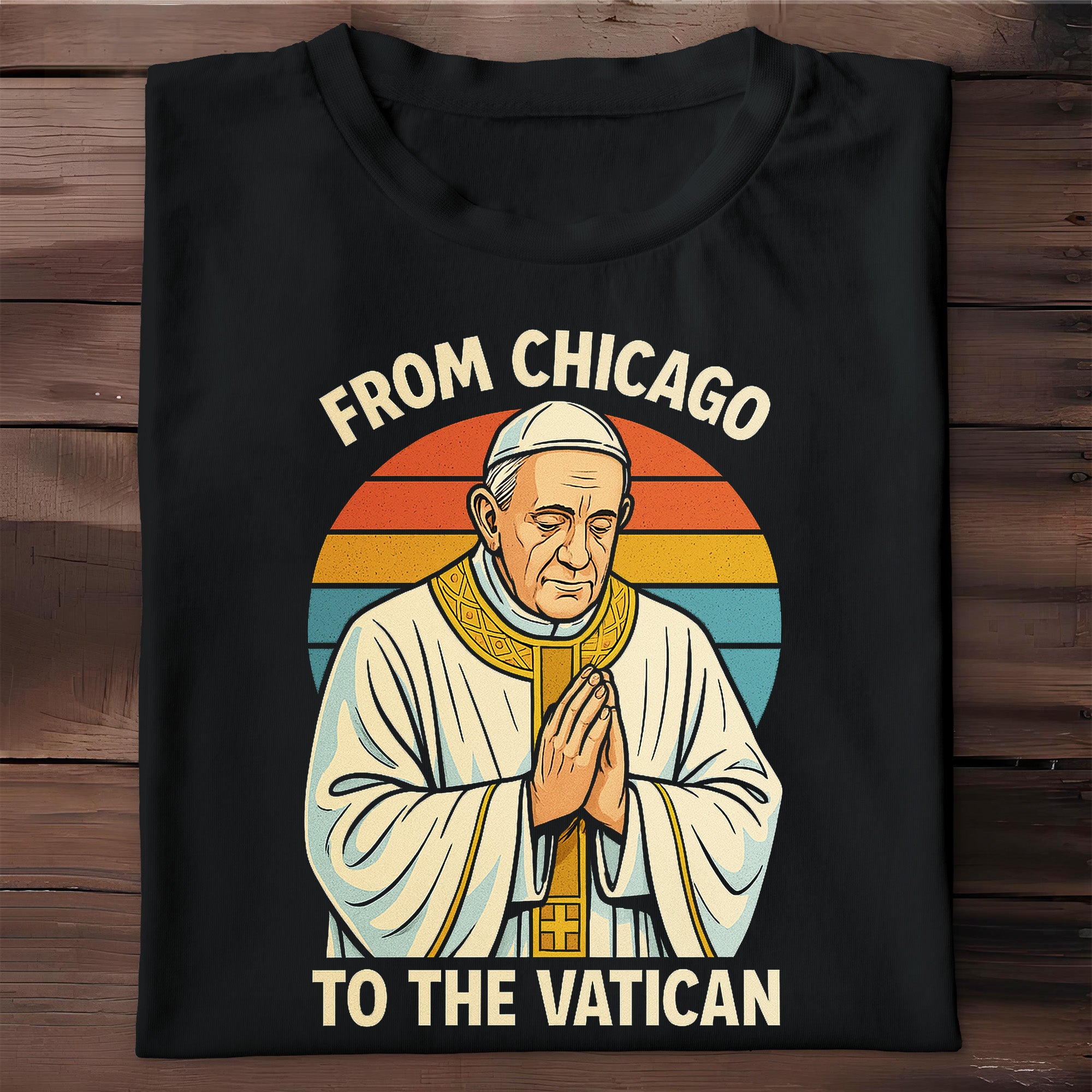 From Chicago To The Vatican, Pope And Rainbow Design, Personalized ...