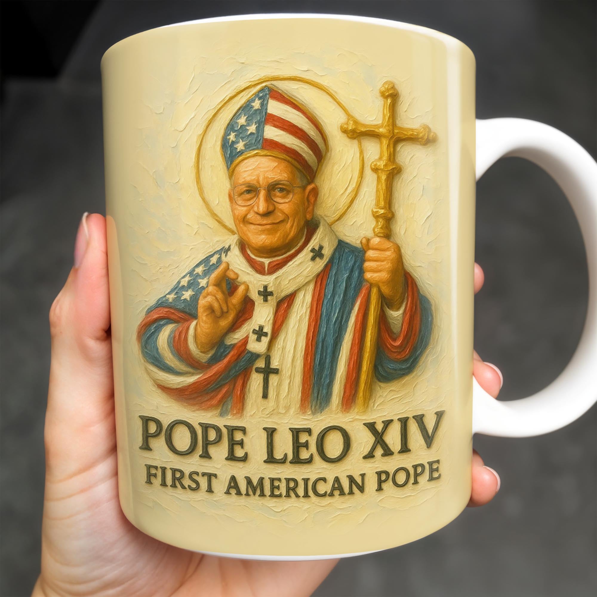 Pope Leo XIV First American Pope, Custom Coffee Mug, Gift For Catholics ...