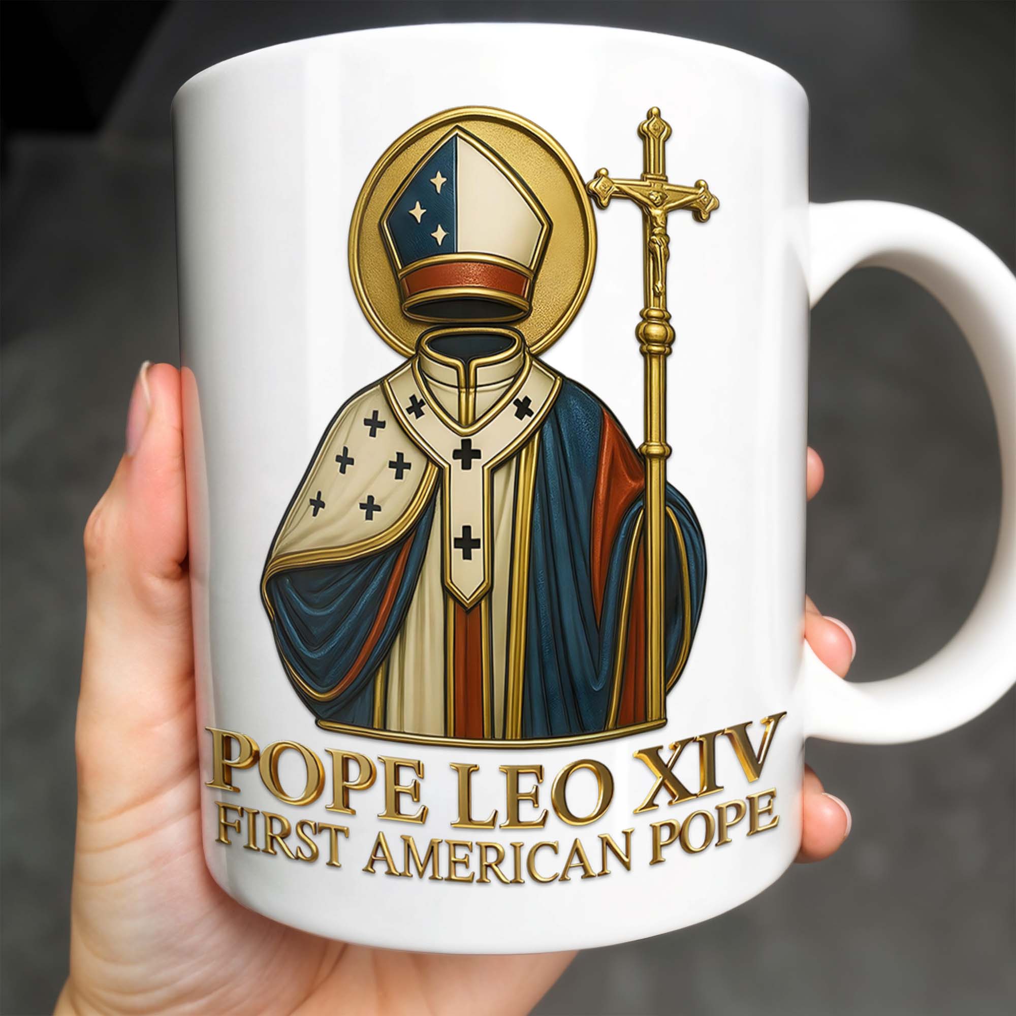 Pope Leo XIV First American Pope, Personalized Custom Coffee Mug, Gift ...