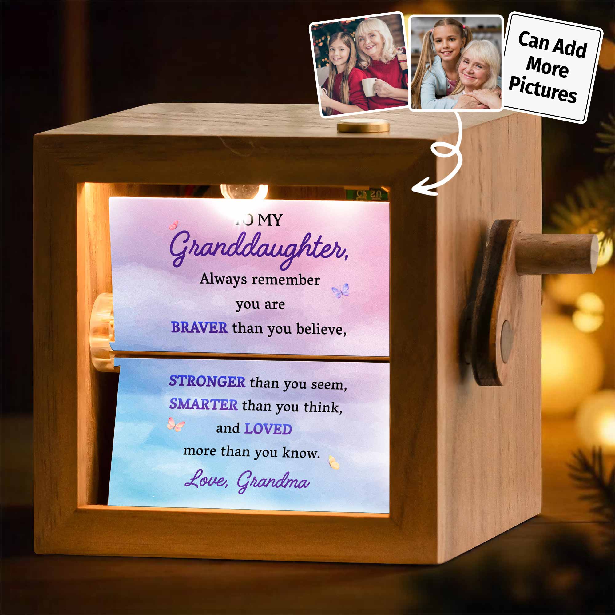 To My Granddaughter, Braver, Stronger, Smarter, Loved, Personalized ...