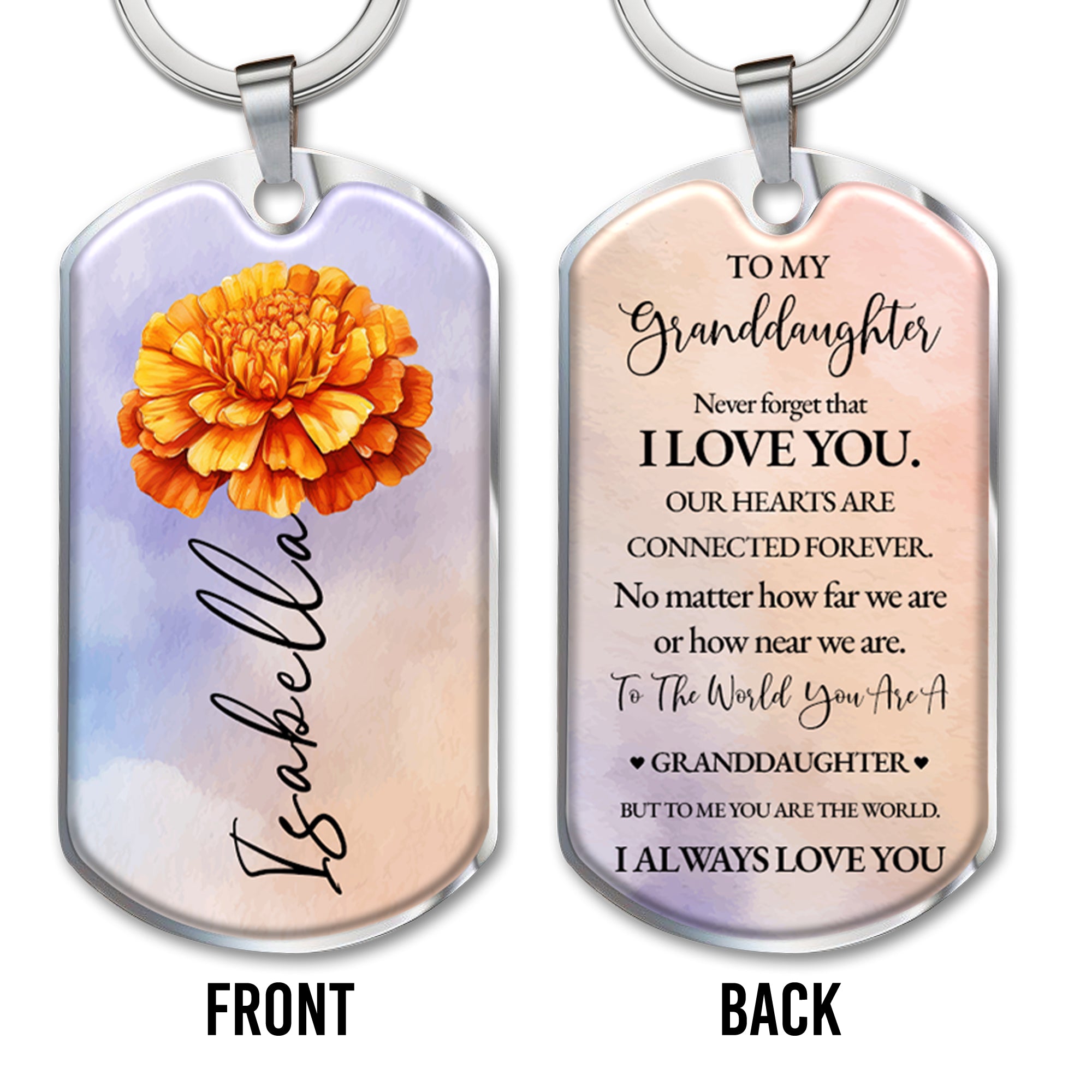 Connected Hearts, Forever Love - Personalized Custom Keychain - Gift ...