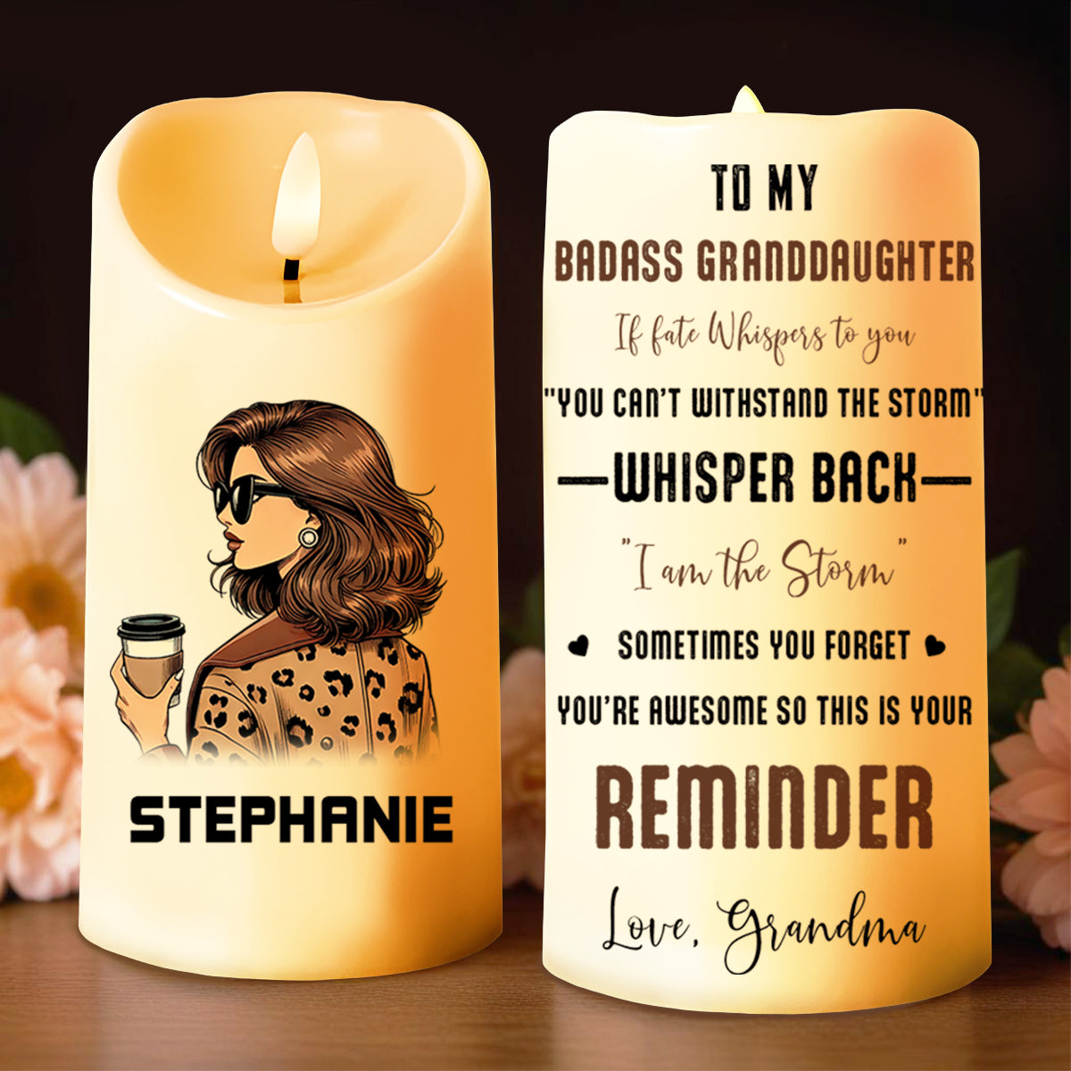 You Can't Withstand The Storm - Personalized Custom LED Candle - Gift ...