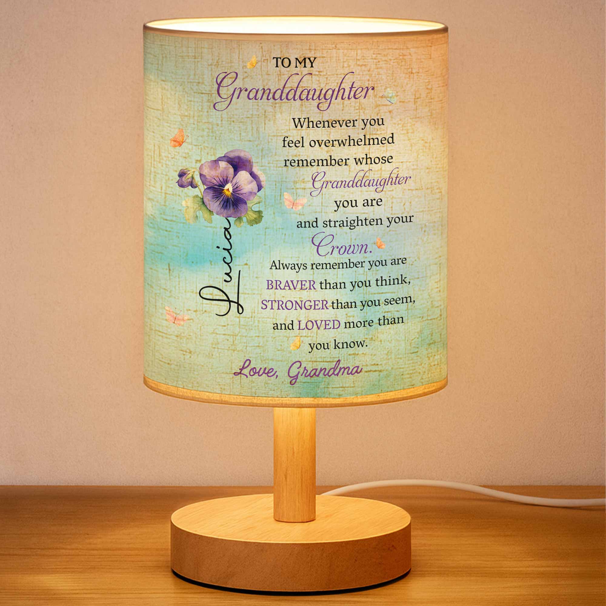 To My Granddaughter, Remember Your Crown And Flowers, Custom Fabric ...