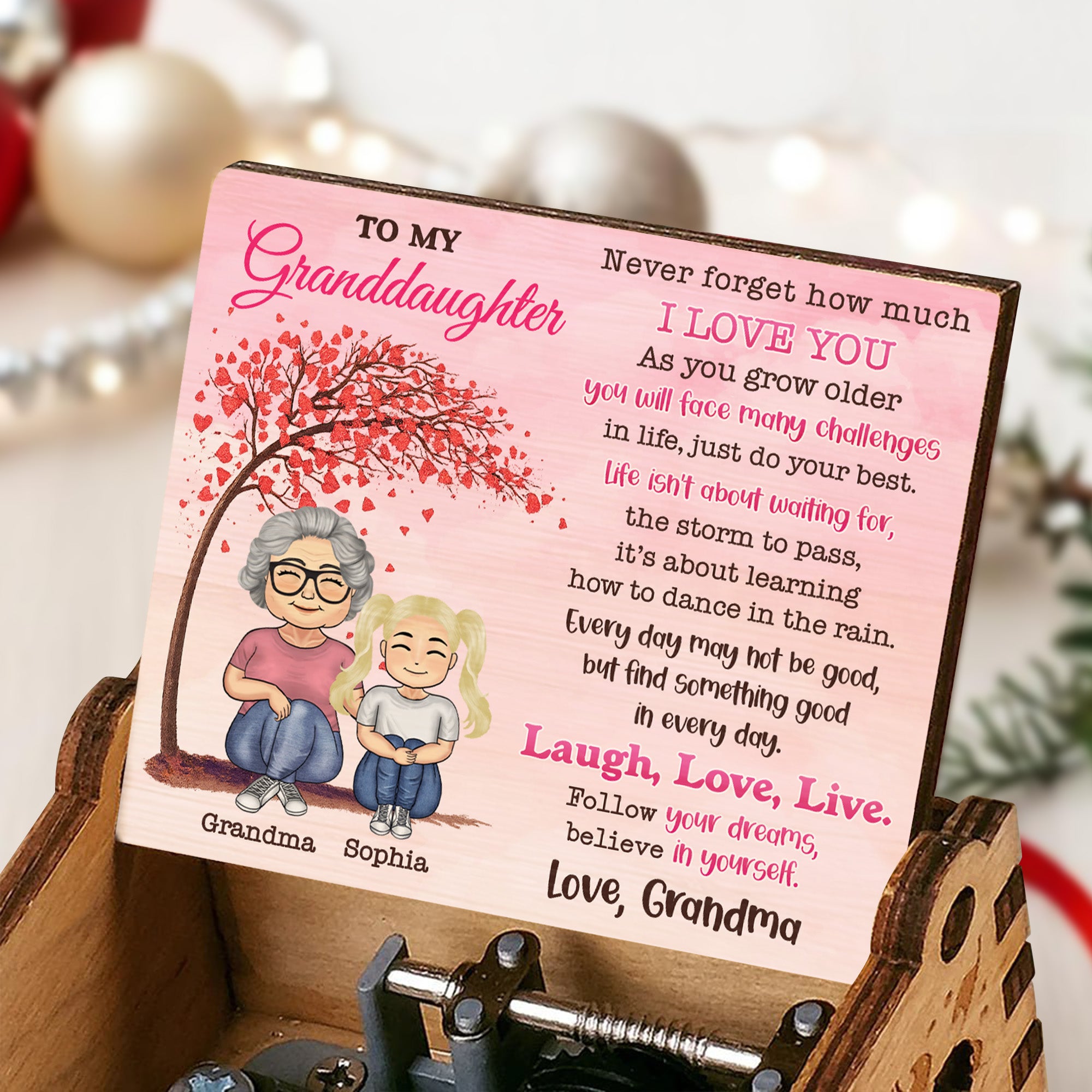 To My Granddaughter, Loving Message From Grandma, Music Box, Gift For ...