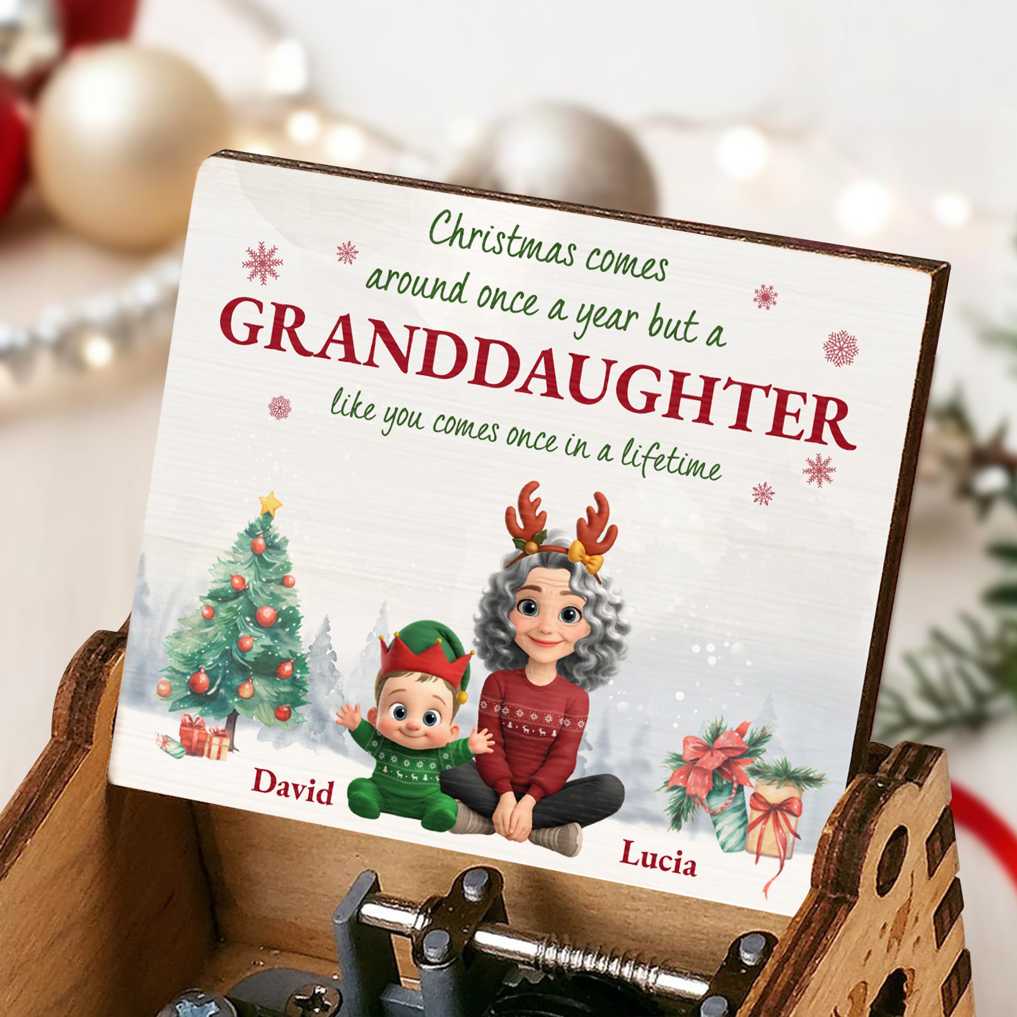Christmas Comes Around Once A Year For Beloved Granddaughter, Custom ...