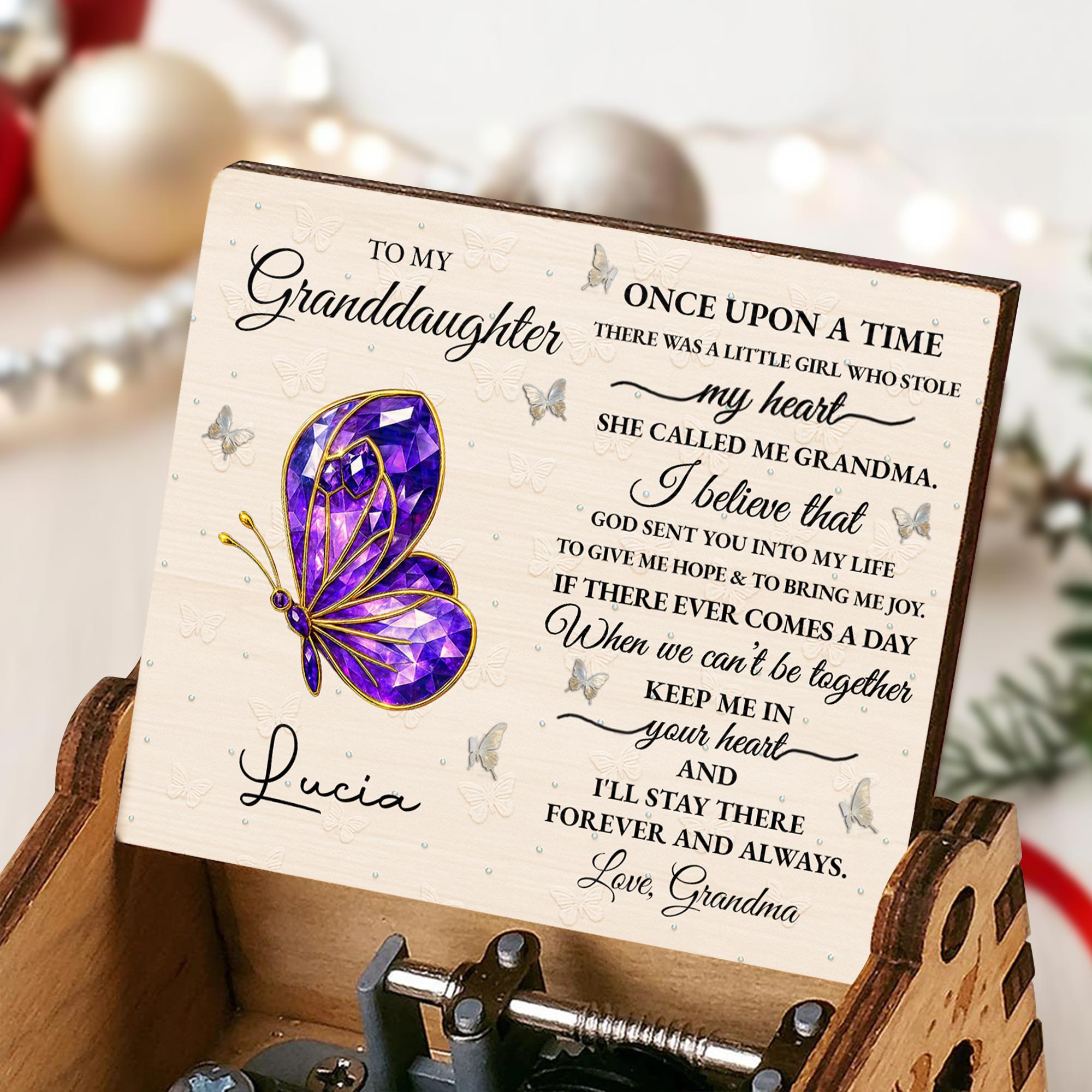 Once Upon A Time, Butterfly, Love From Grandma,Music Box, Gift For ...
