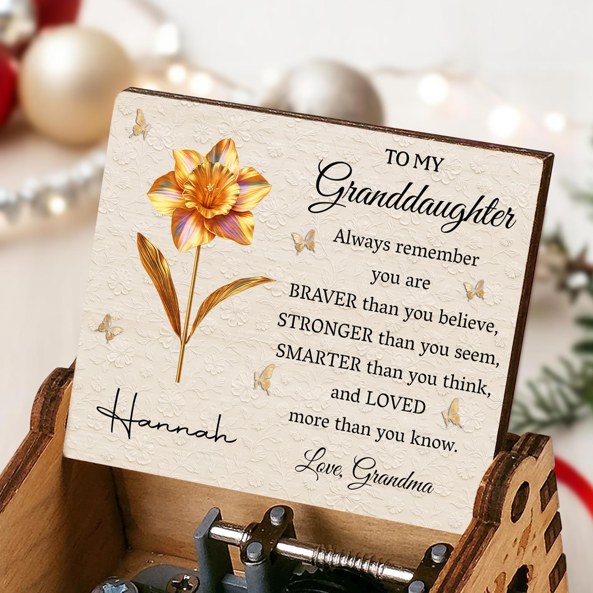 To My Granddaughter, Memory Music Box, Gift For Family – ALMAGEMS