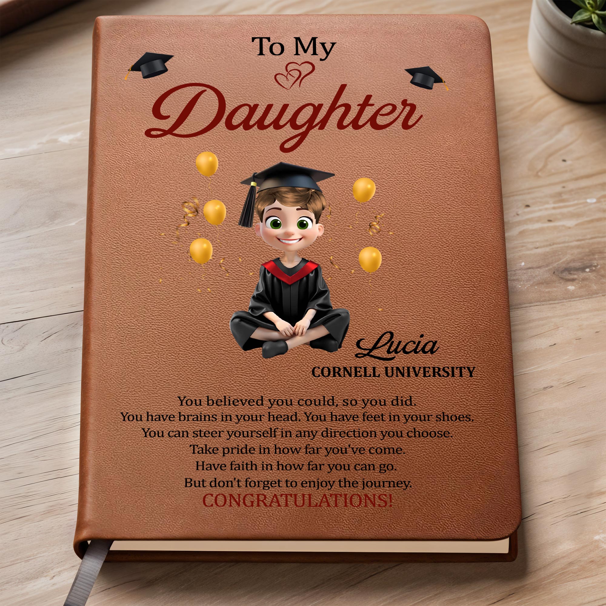 To My Daughter, You Believed You Could, Graduation Cap and Heart ...