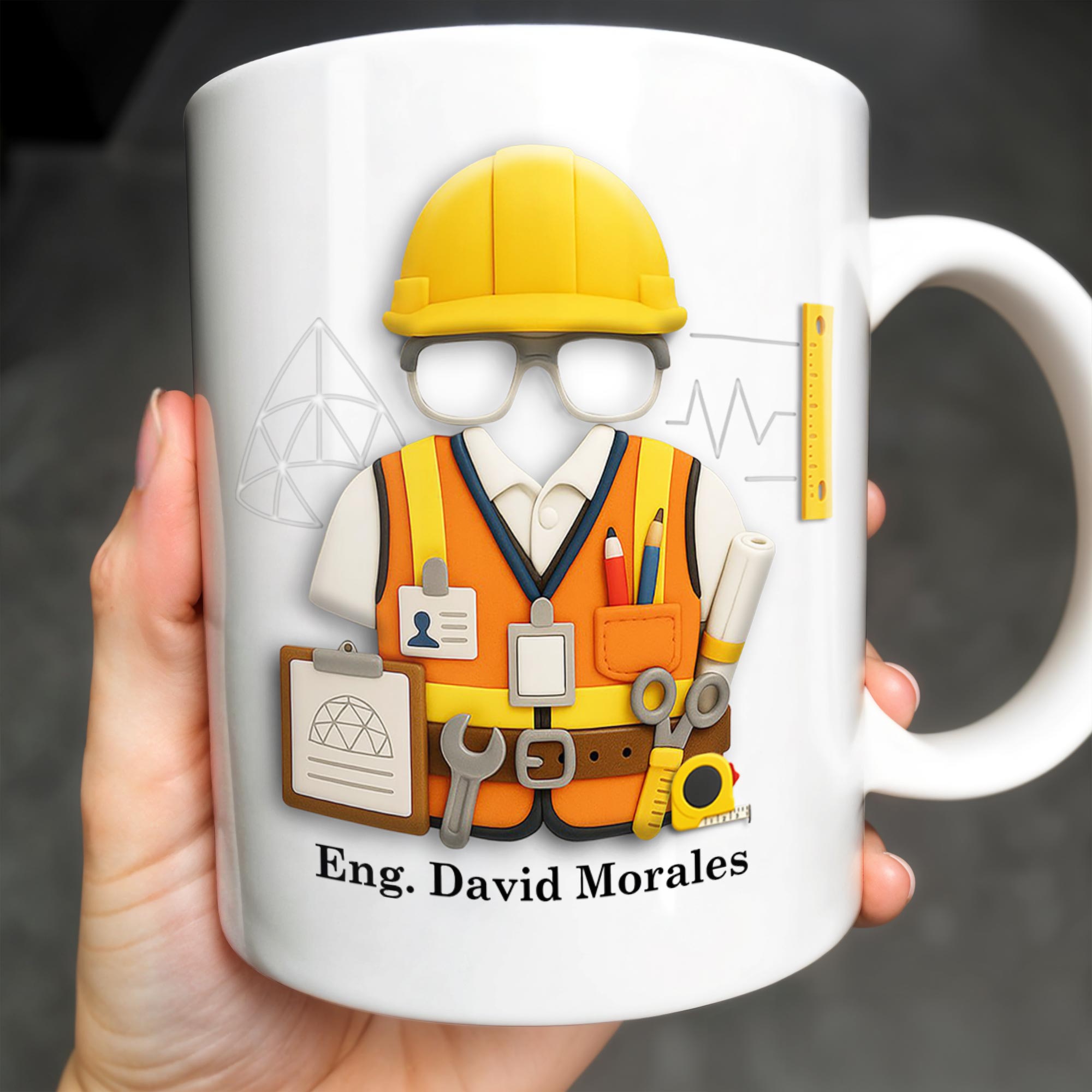Custom Engineer Theme Coffee Mug, Personalized Gift for Engineers and ...