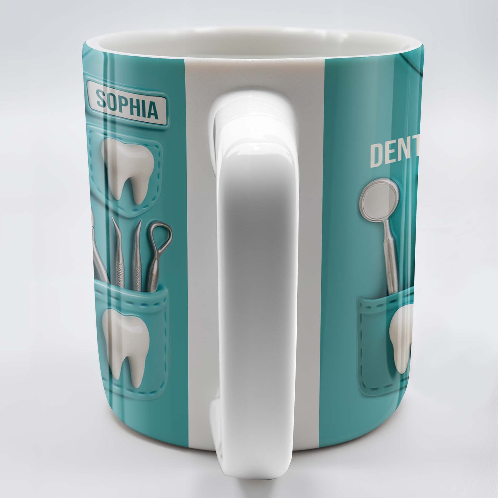 Dental Coffee Mug Featuring Dental Equipment Designs, Personalized ...