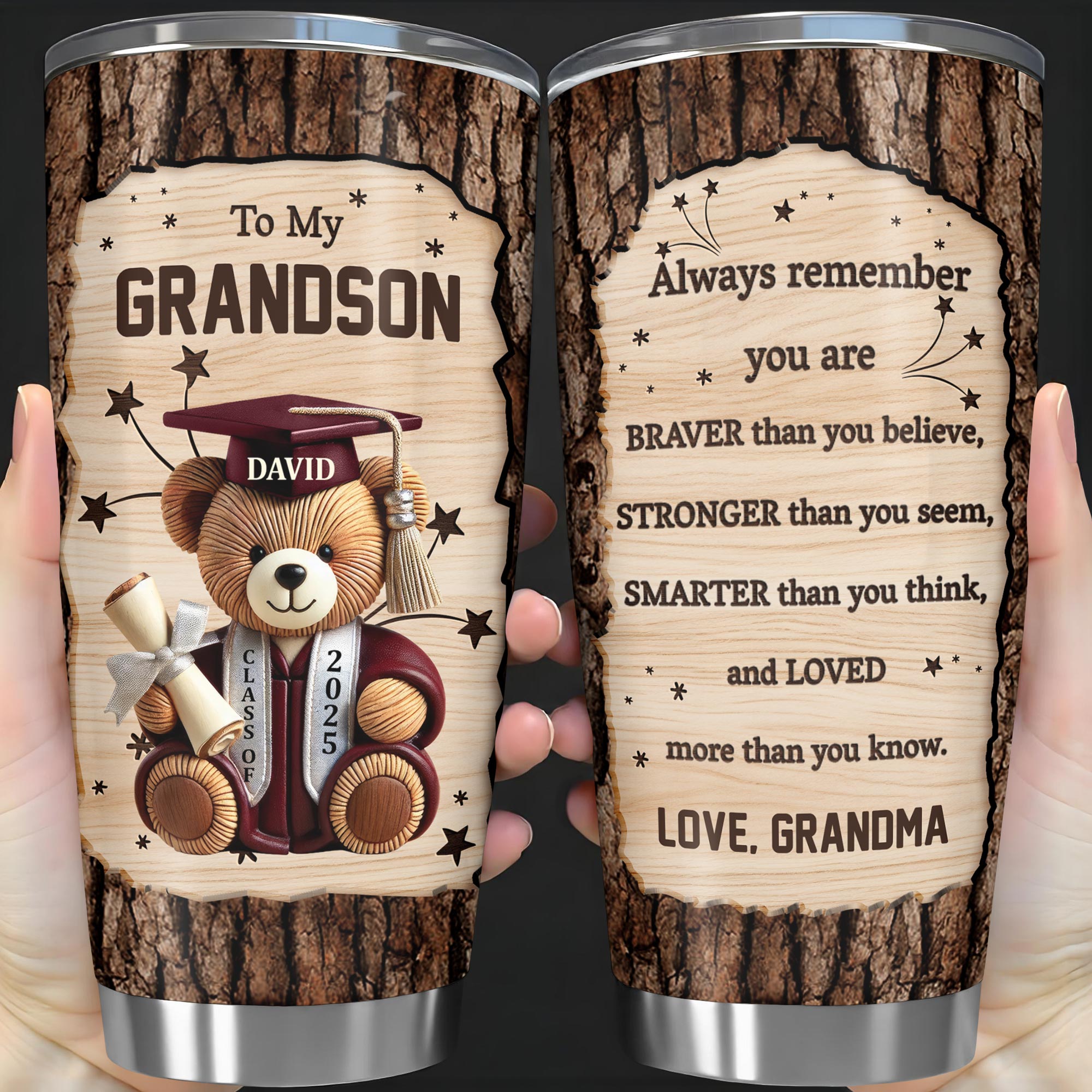 To My Grandson, Teddy Bear With Graduation Cap And Diploma ...