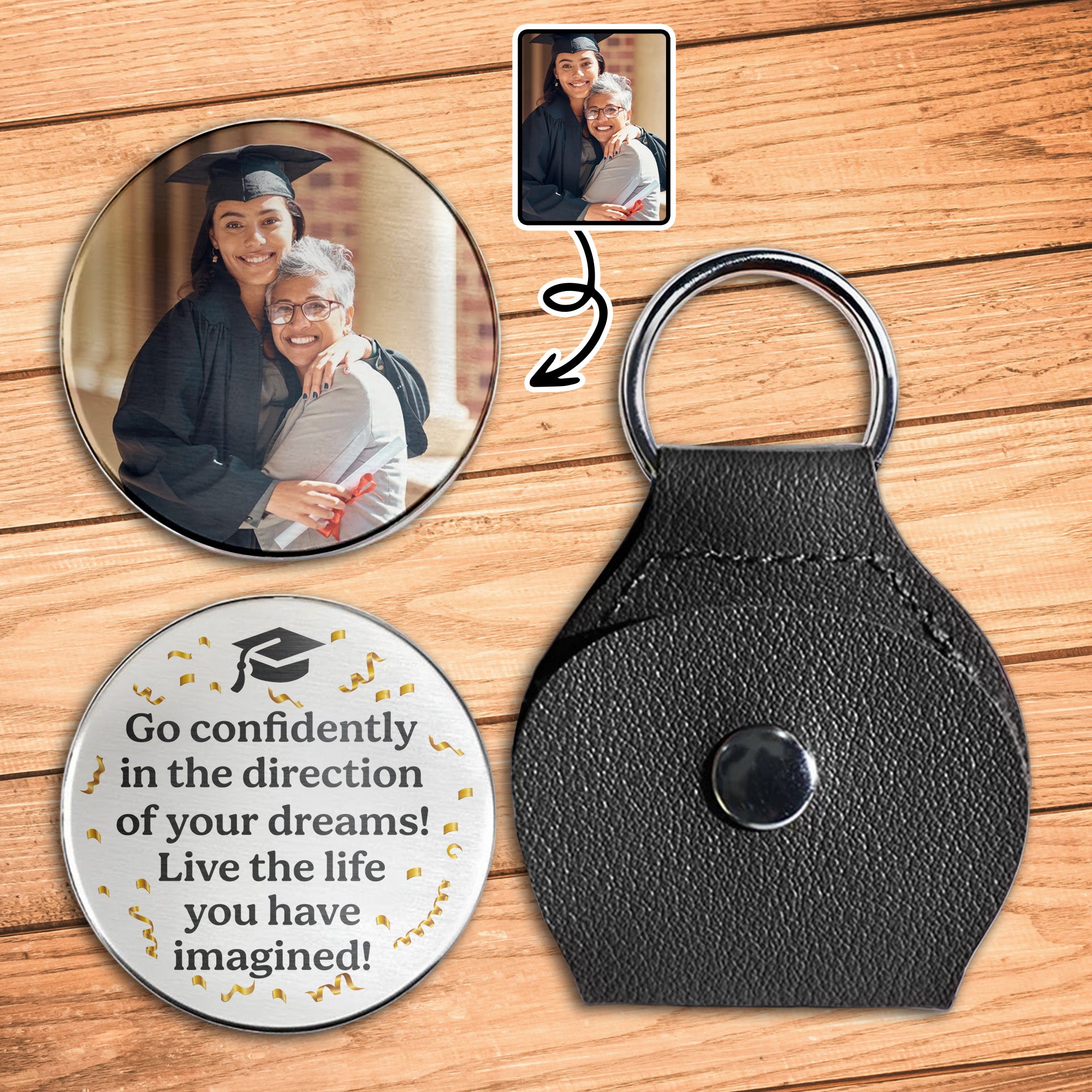 Go Confidently In The Direction Of Your Dreams, Custom Pocket Hug, Gift ...