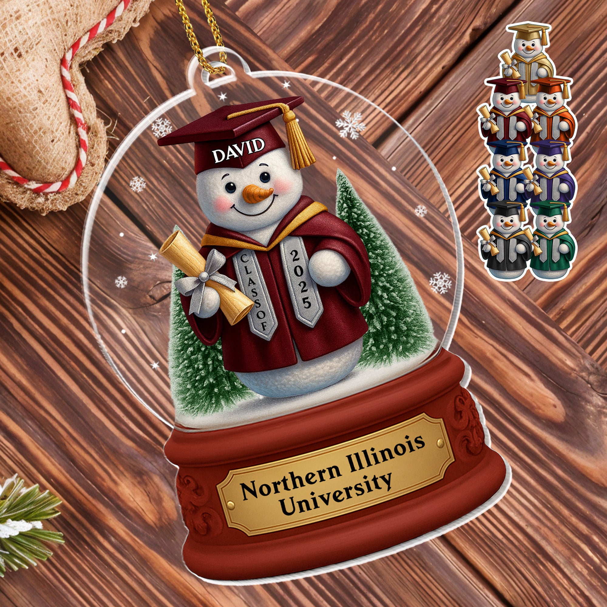 Celebrate Your Achievements With A Snowman Graduate,Personalized Custom ...